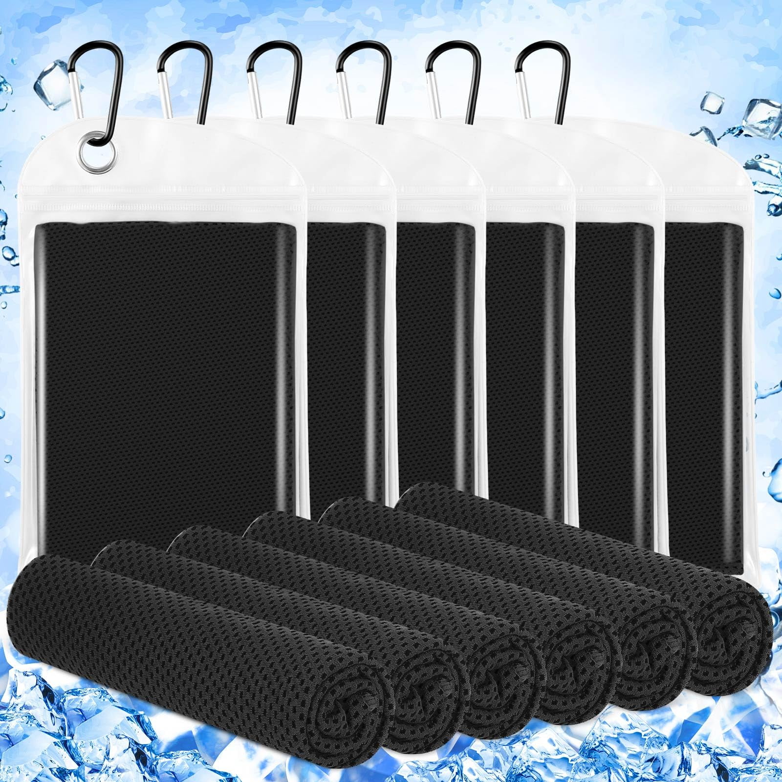 Hosuly 6 Pack Cooling Towels 40" x 12" Sport Towels, Cooling Rag for ...