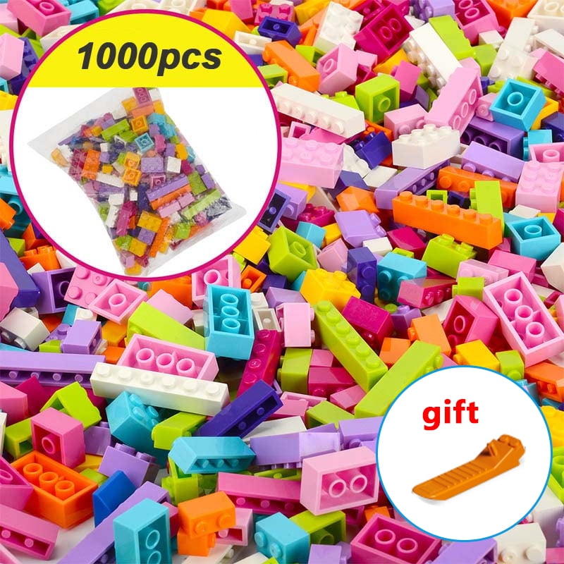 Hot 1000 Pieces Building Blocks City DIY Creative Bricks Bulk Model ...