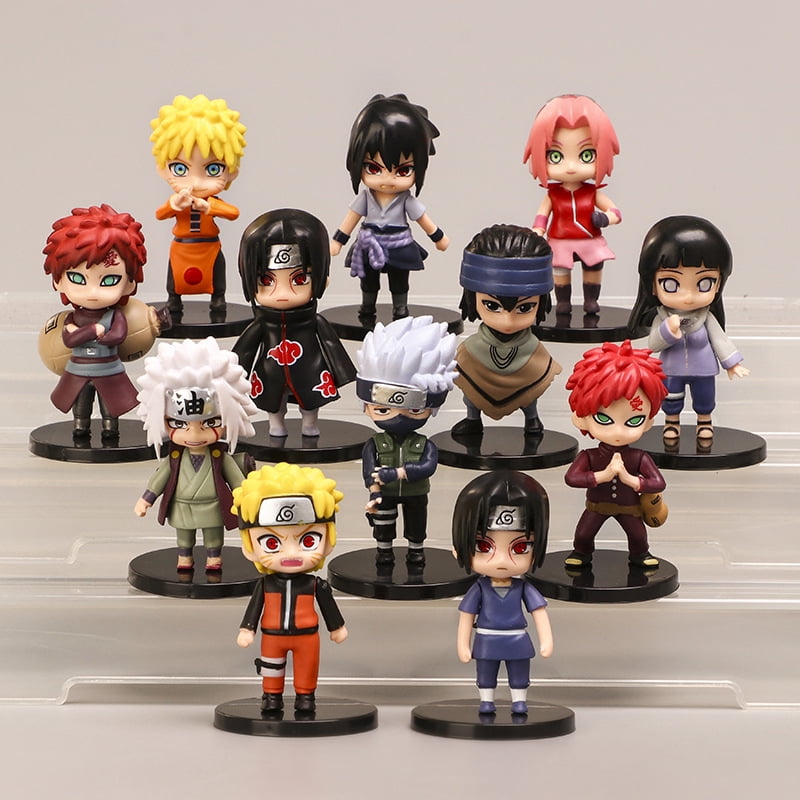 Hot 12Pcs/Set Anime Shippuden Hinata Sasuke Itachi Kakashi Gaara Figure ...
