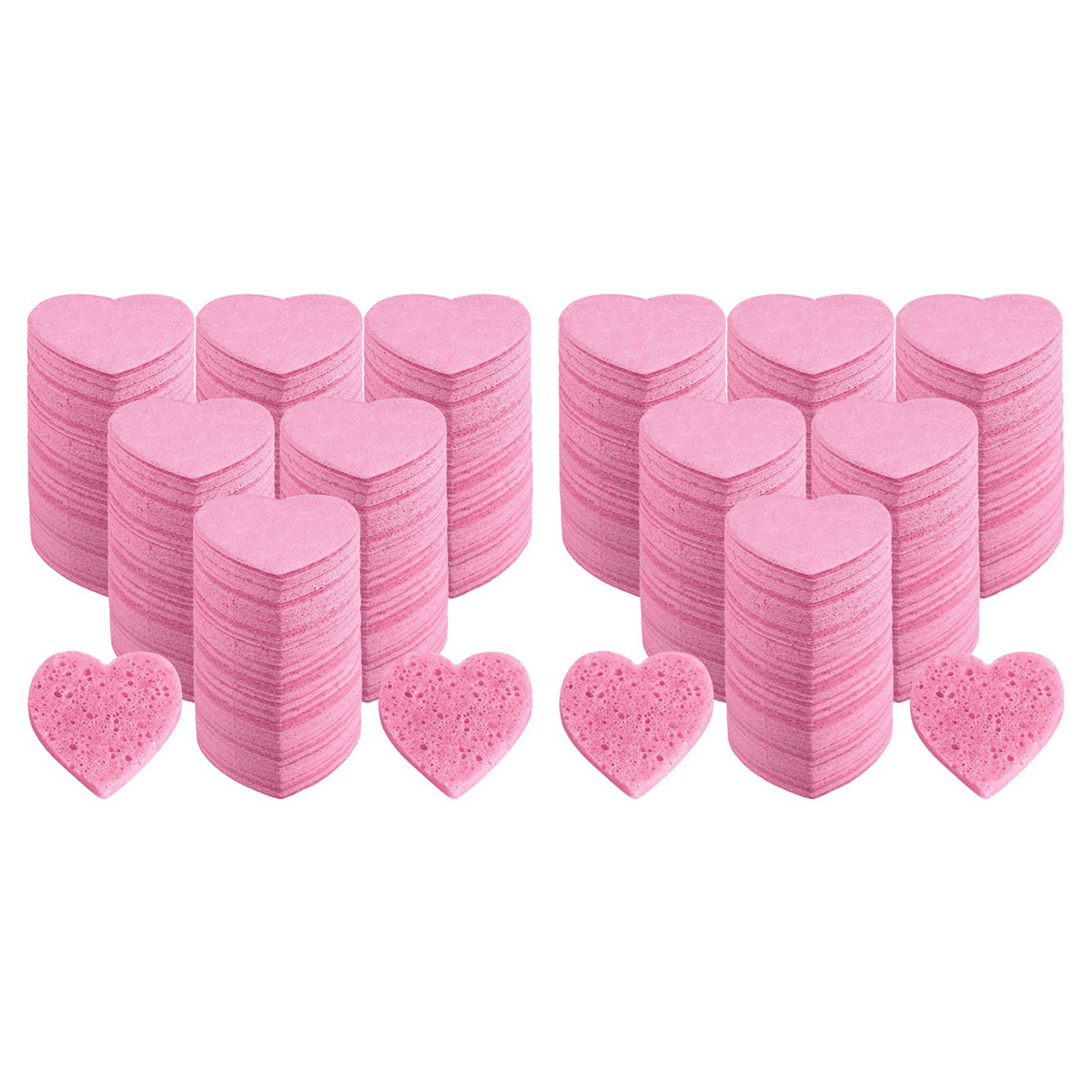 Hot！！！200 Count Compressed Sponges Heart Shape Face for Cleansing ...