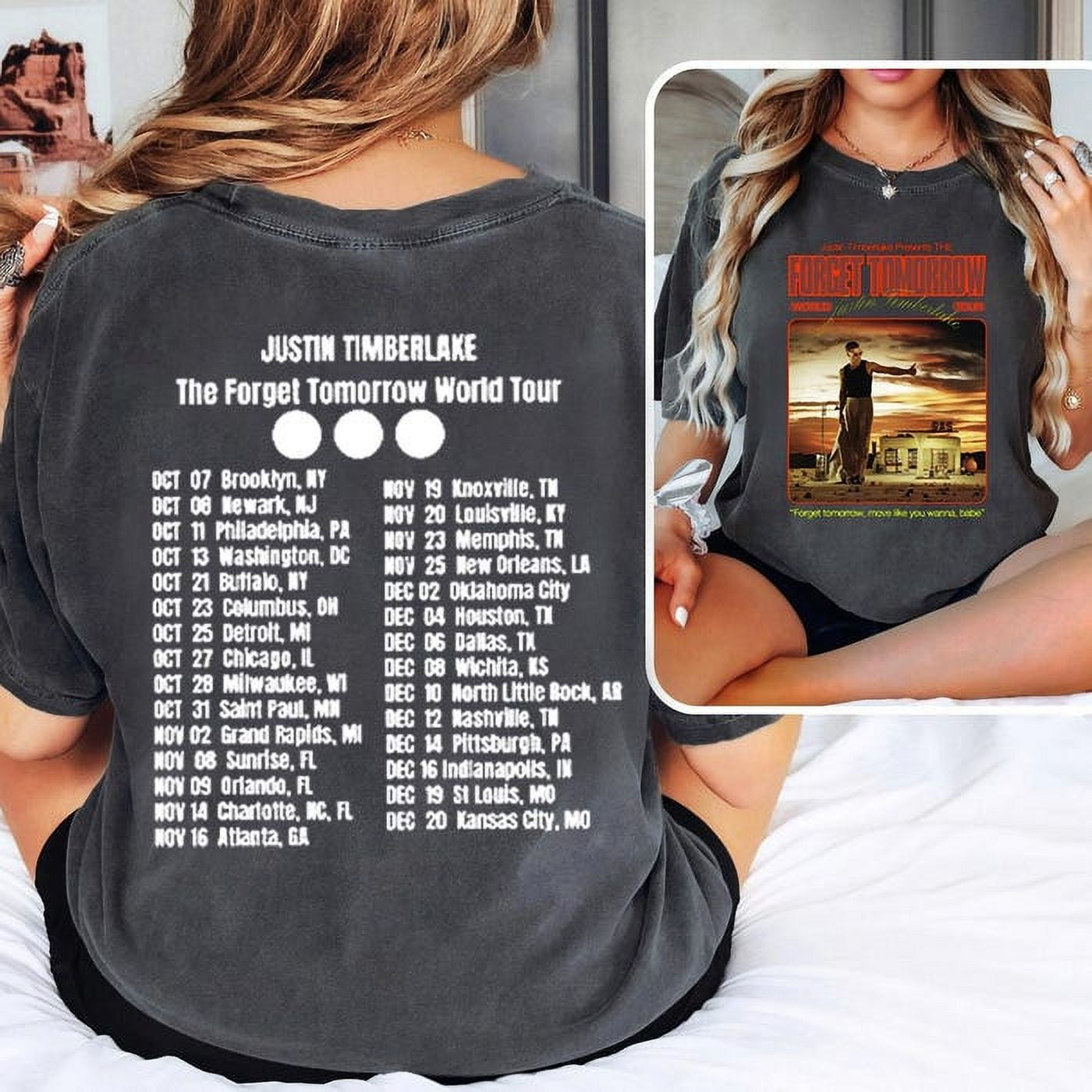 Hot 2024 Justin Timberlake Tour Shirt And Sweatshirt, Forget Tomorrow ...