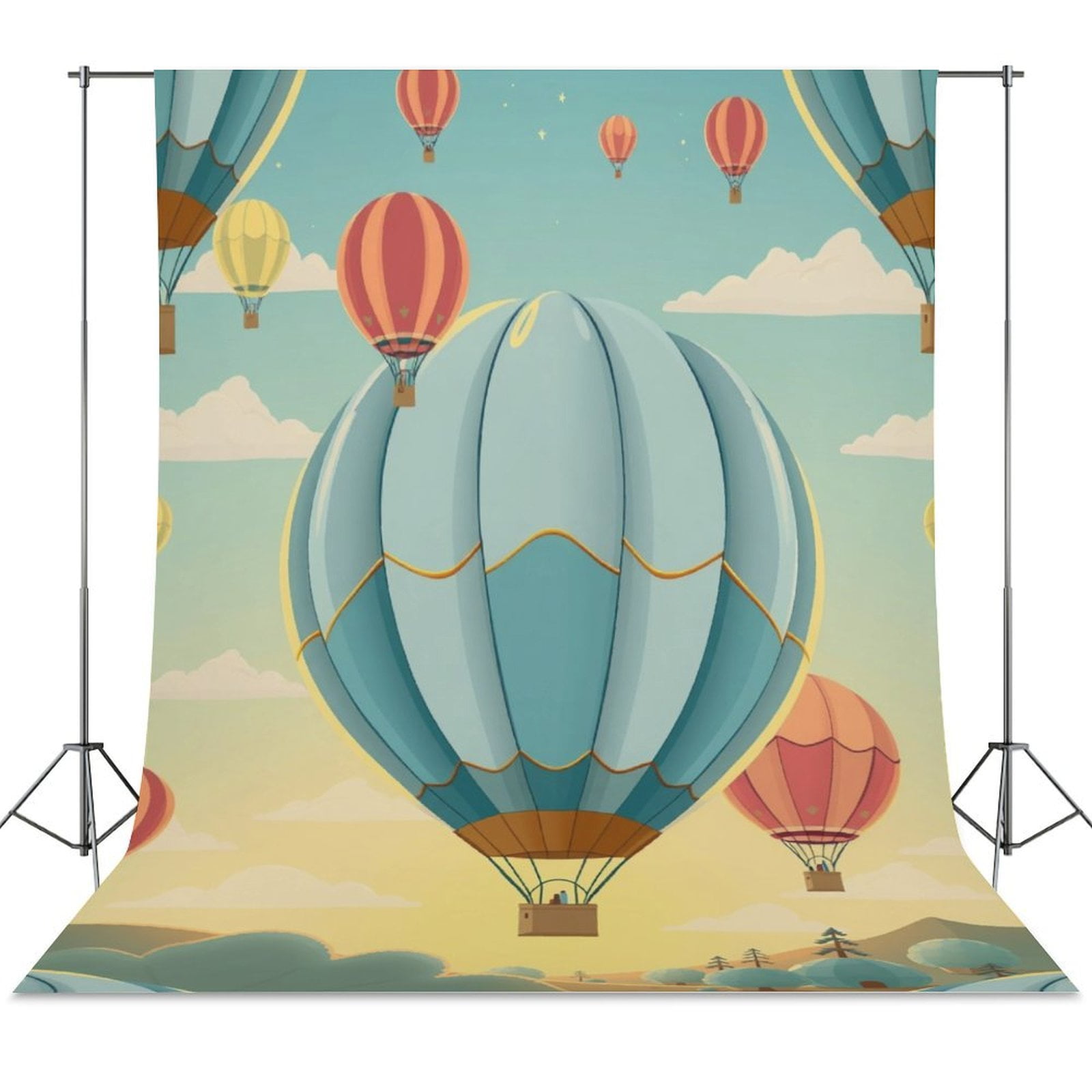Hot Air Balloon Backdrop Baby Shower Newborn Portrait Girl Boy Birthday ...