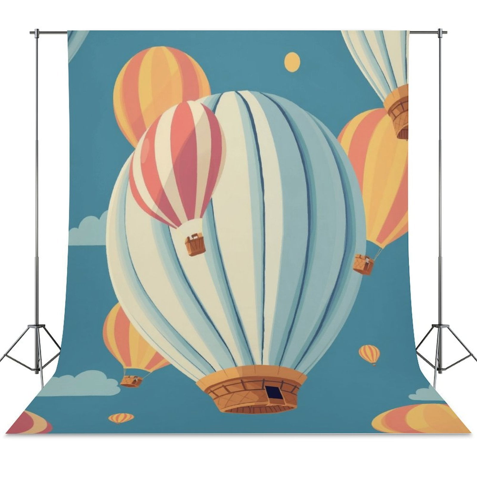 Hot Air Balloon Backdrop Baby Shower Newborn Portrait Girl Boy Birthday ...