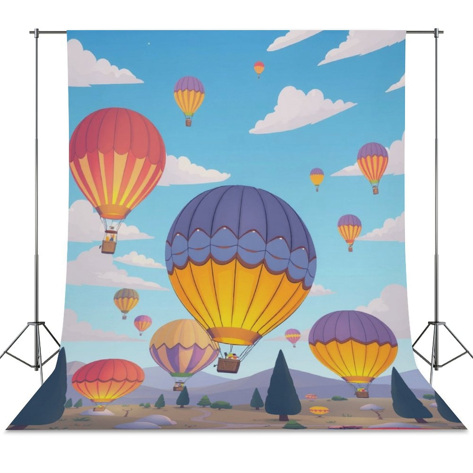 Hot Air Balloon Backdrop Baby Shower Newborn Portrait Girl Boy Birthday ...