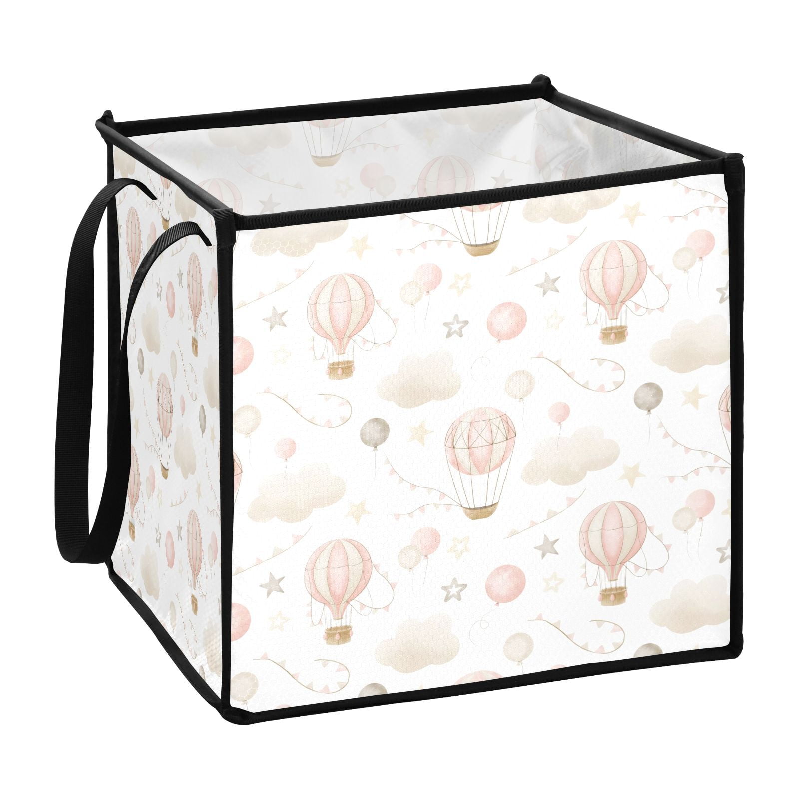 Hot Air Balloon Clouds Foldable Polyester Storage Basket, Waterproof ...