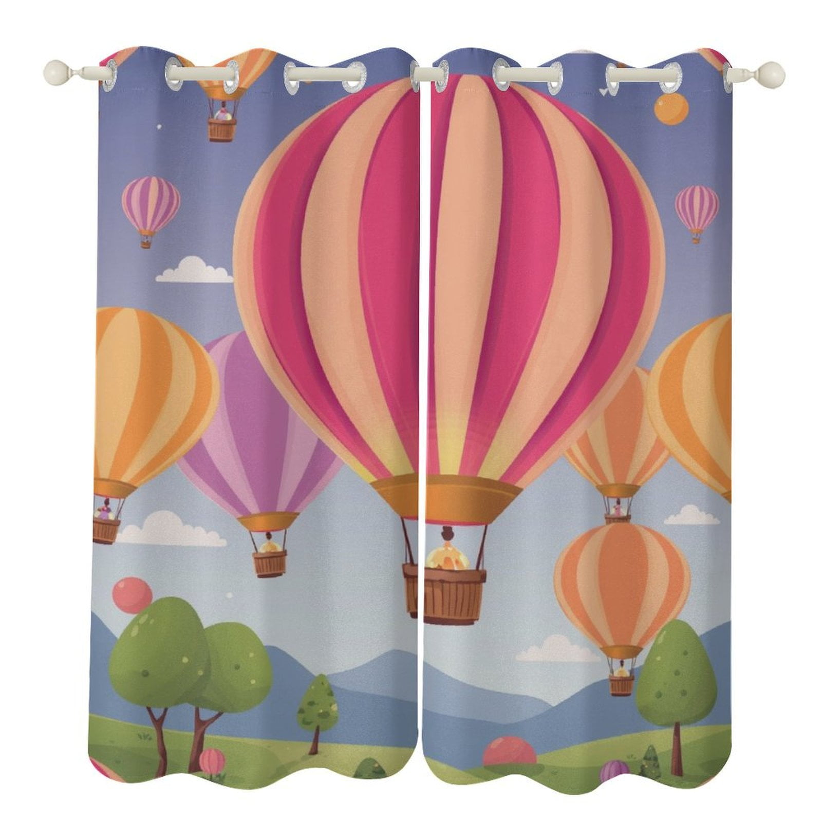 Hot Air Balloon Curtains for Bedroom Living Room Drapes Kitchen ...