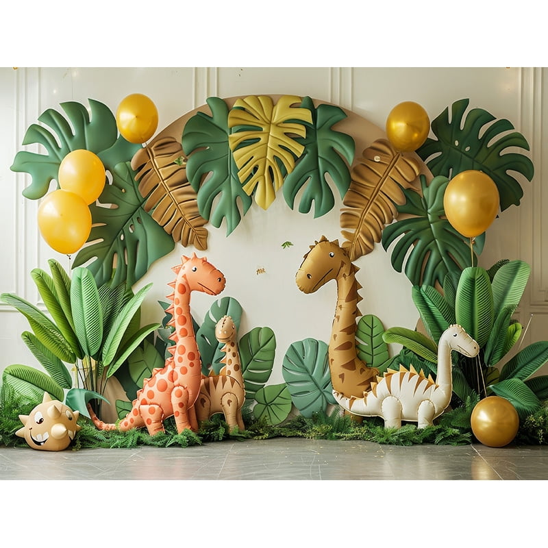 Hot Air Balloon Dinosaurs Abstract Photography Backdrop Banner Birthday ...