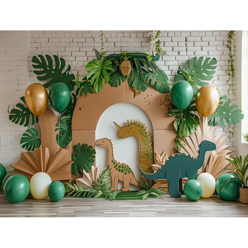 Hot Air Balloon Dinosaurs Abstract Photography Backdrop Banner Birthday ...
