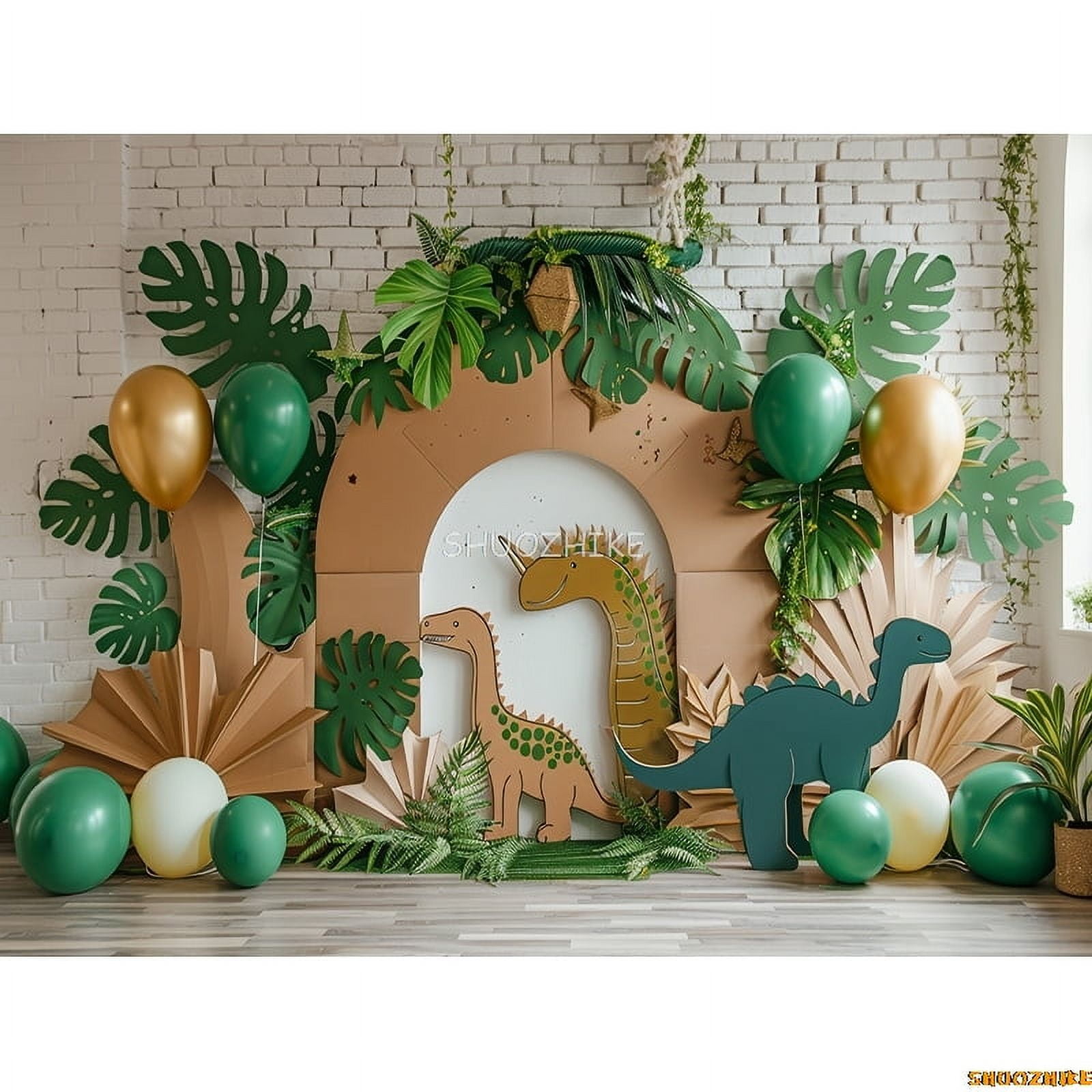 Hot Air Balloon Dinosaurs Abstract Photography Backdrop Banner Birthday ...