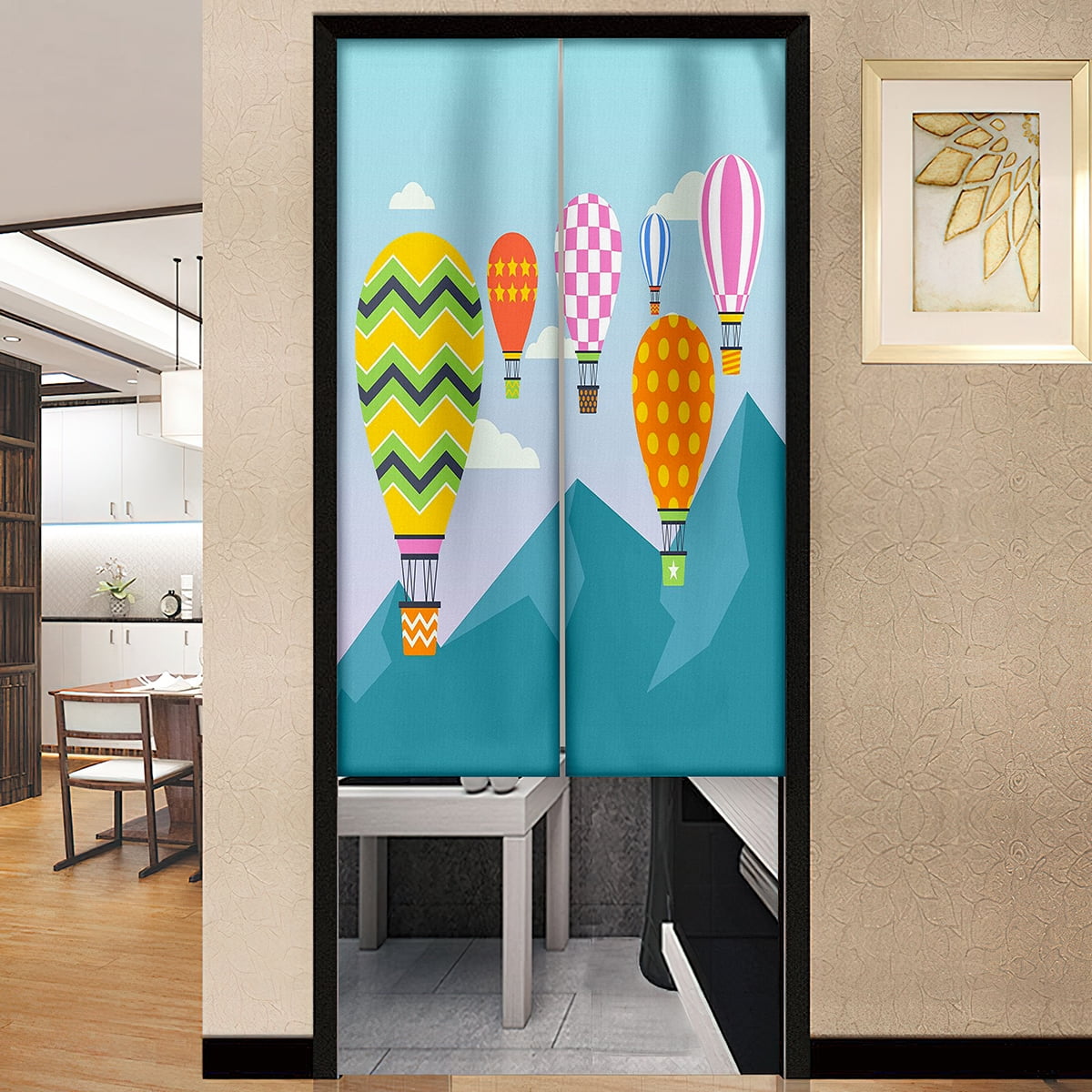 Hot Air Balloon Door Curtain Children Bedroom Kitchen Living Room ...