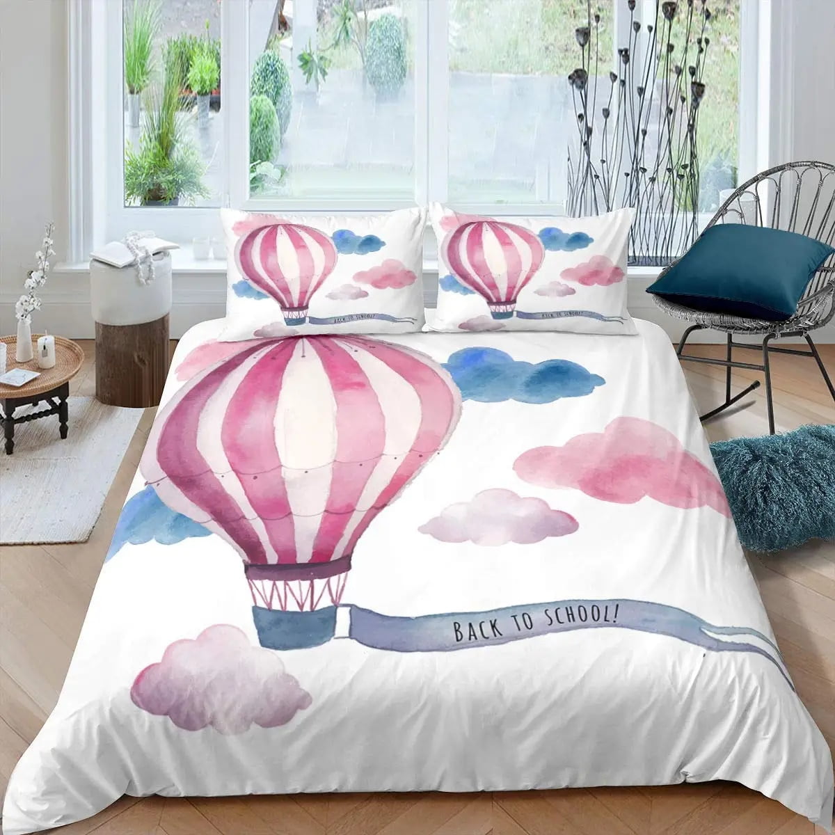 Hot Air Balloon Duvet Cover Set Romantic Balloon Bedding Set Extreme ...
