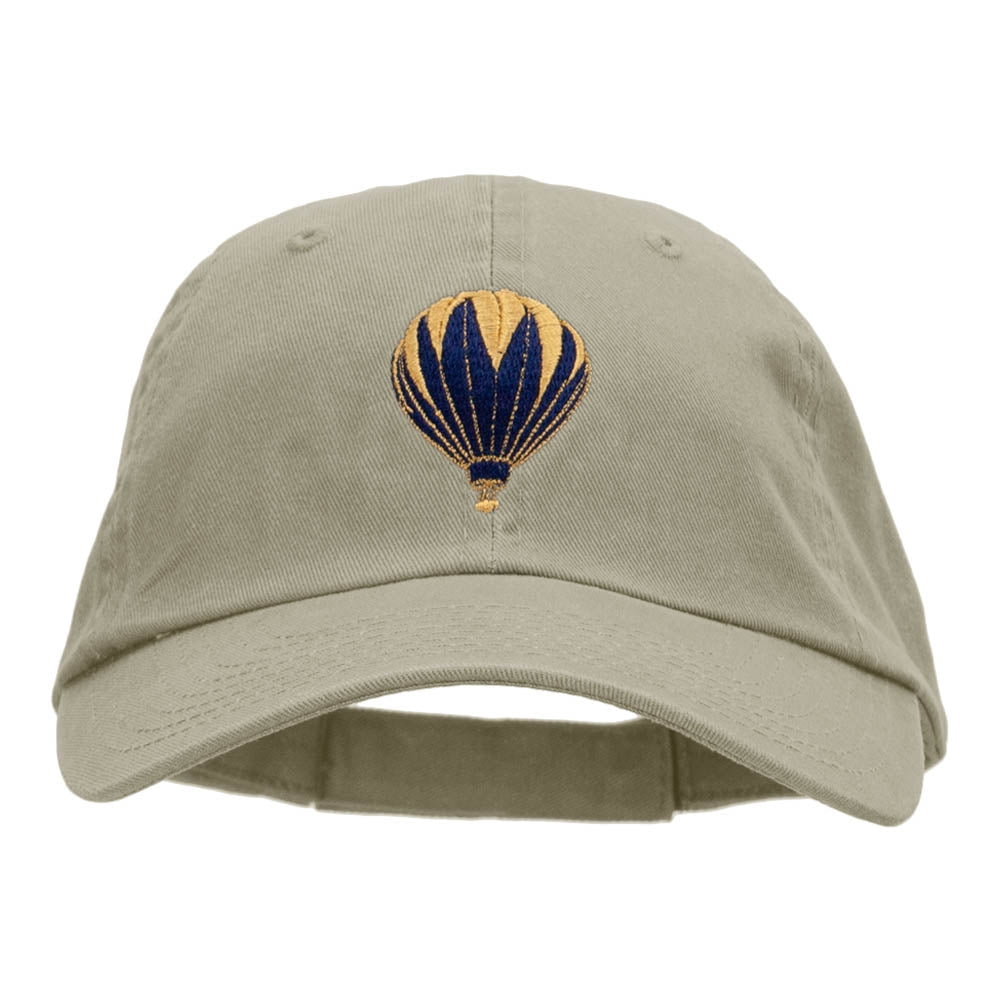 Hot Air Balloon Embroidered Low Profile Dyed Cotton Twill Cap - Putty ...