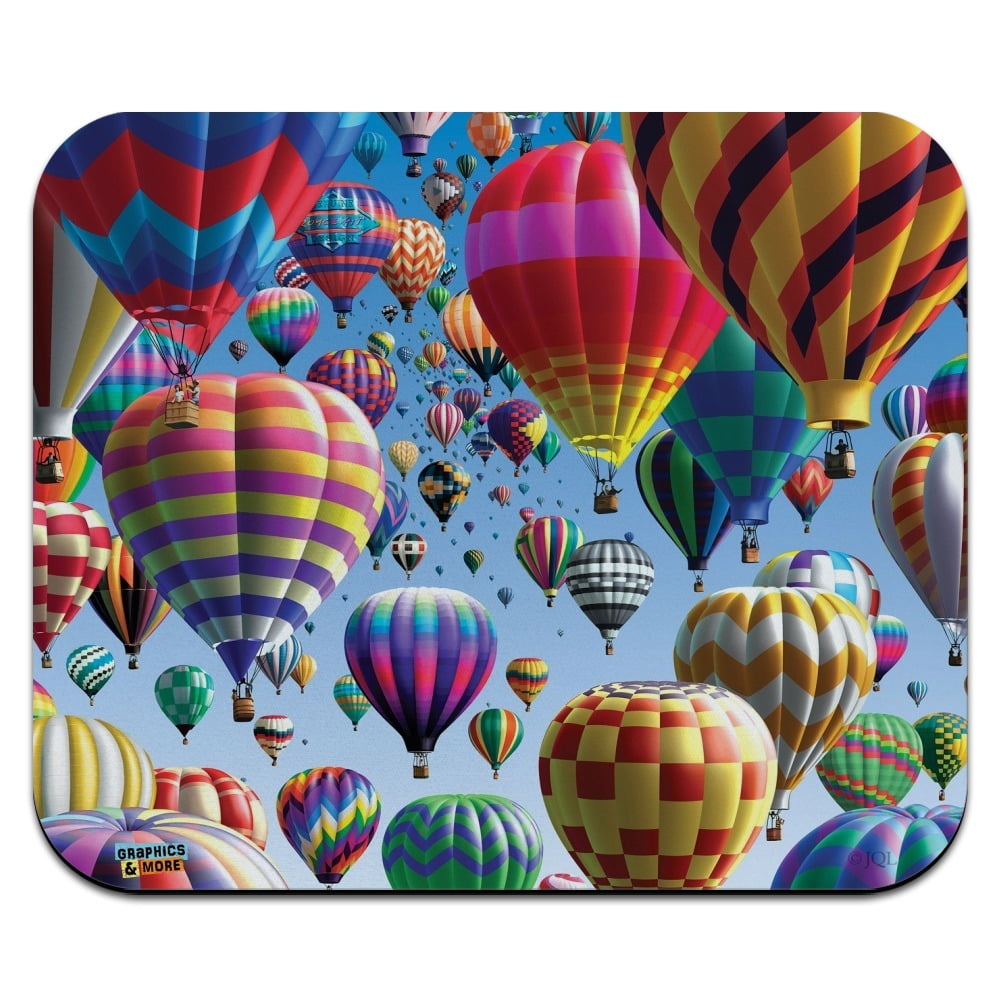 Hot Air Balloon Festival Up in the Air Low Profile Thin Mouse Pad ...