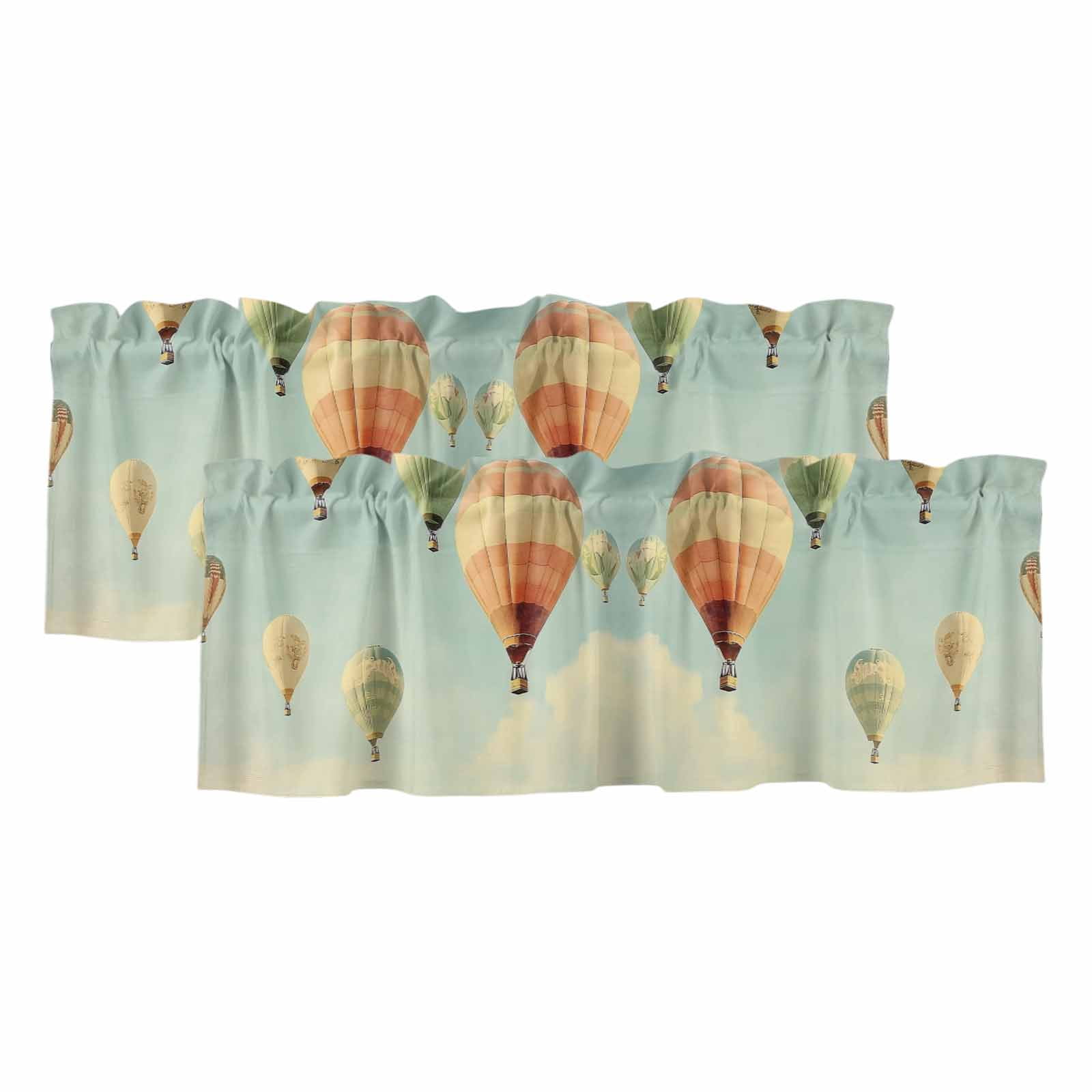 Hot Air Balloon Flying Valances for Windows, Decorative Rod Pocket ...