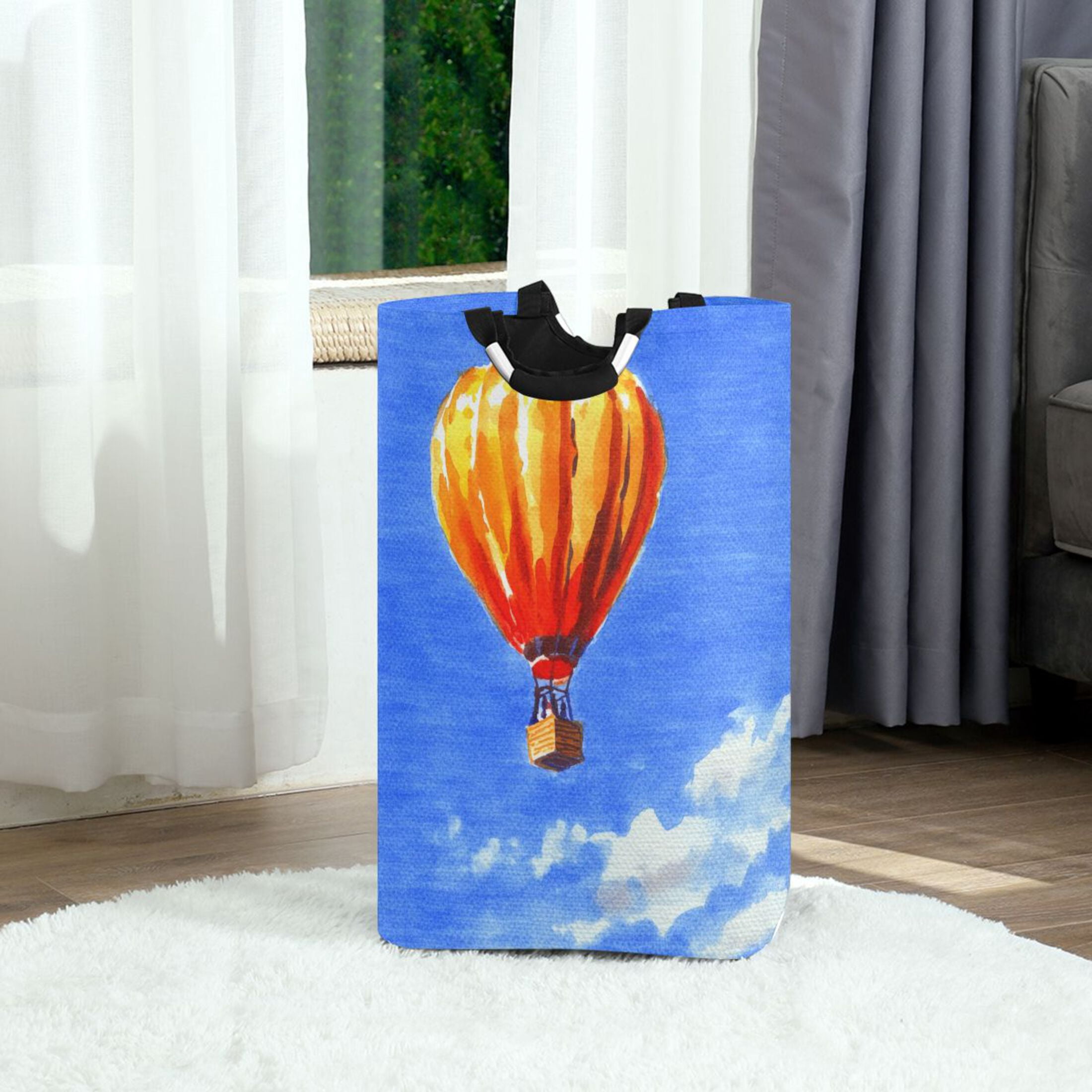 Hot Air Balloon Foldable Laundry Hamper 12.6x11x22.7in with Handles for ...