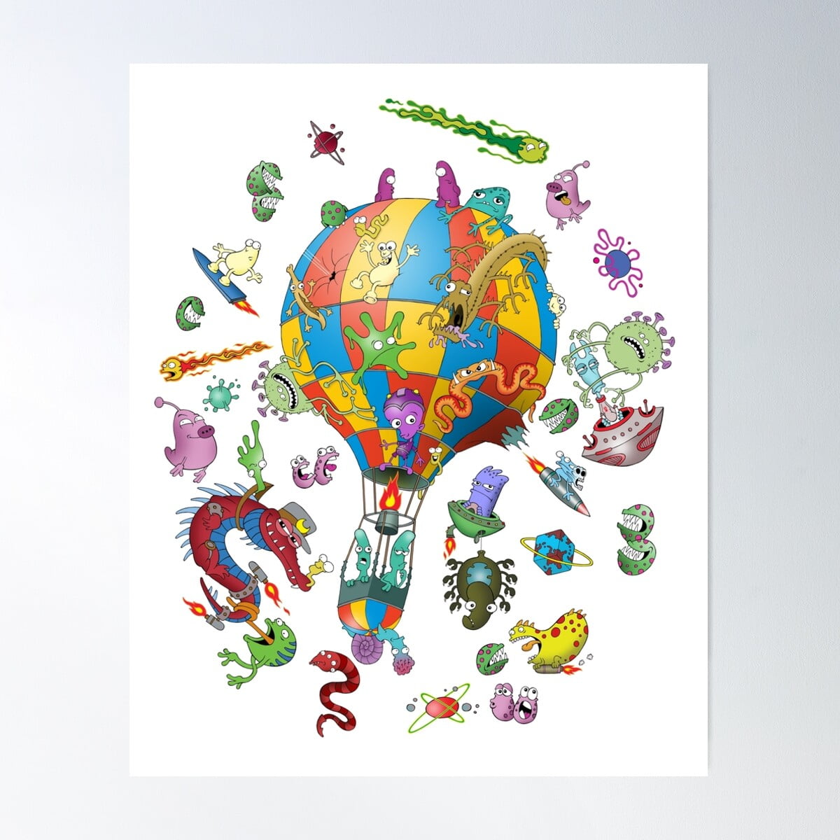 Hot Air Balloon (From Alien Chaos 2023) Poster Wall Art, Modern Wall ...