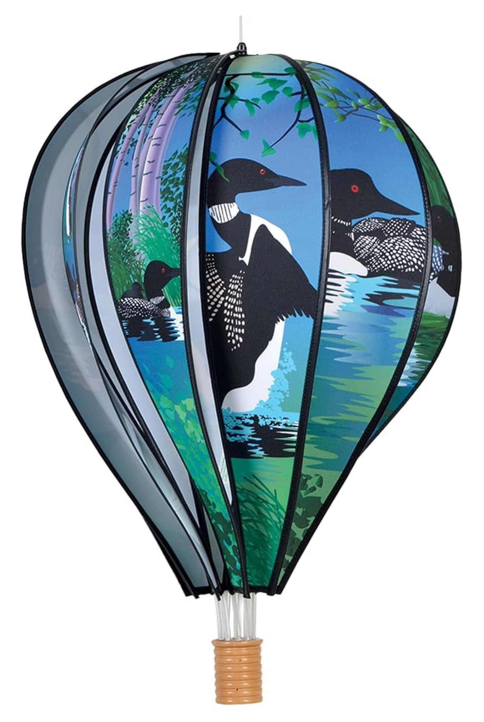 Hot Air Balloon Hanging Garden Spinner 22" - Vibrant Loons Design ...