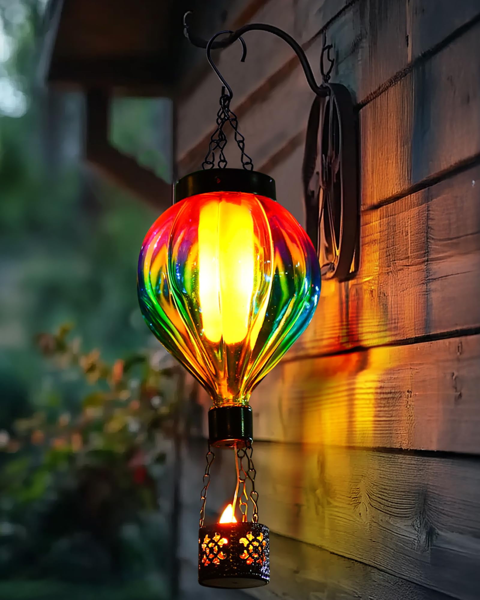 Hot Air Balloon Hanging Solar Lantern Outdoor Waterproof with ...