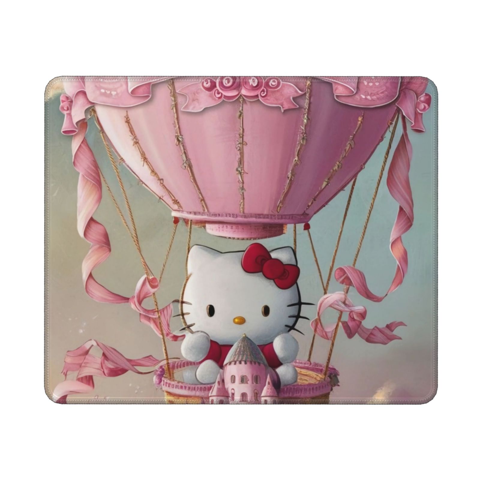Hot Air Balloon Hello Kitty Mouse Pad,Office Computer Mouse Pad with ...