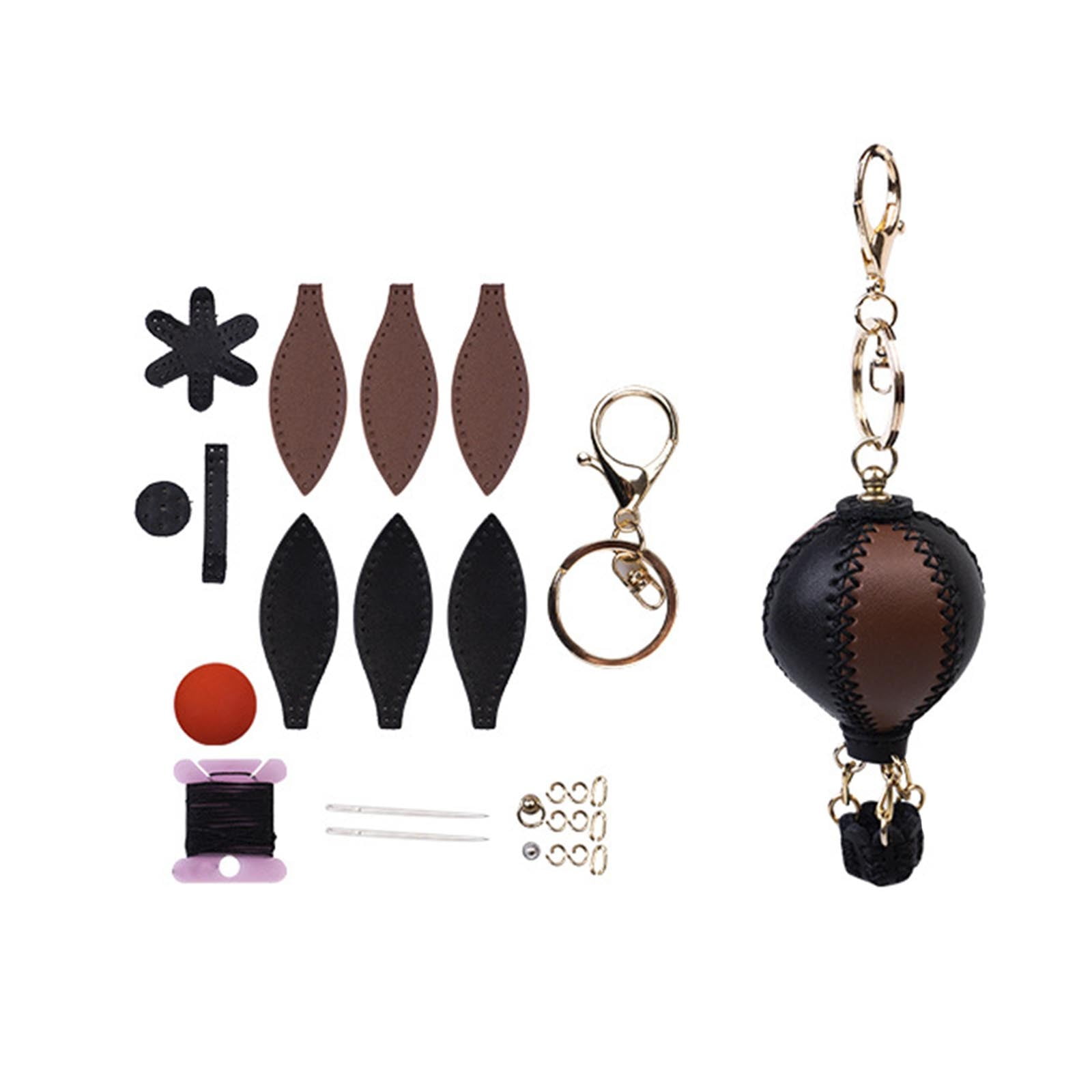 Hot Air Balloon Leather Sewing DIY Keychain Kit Personalized Gifts Make ...