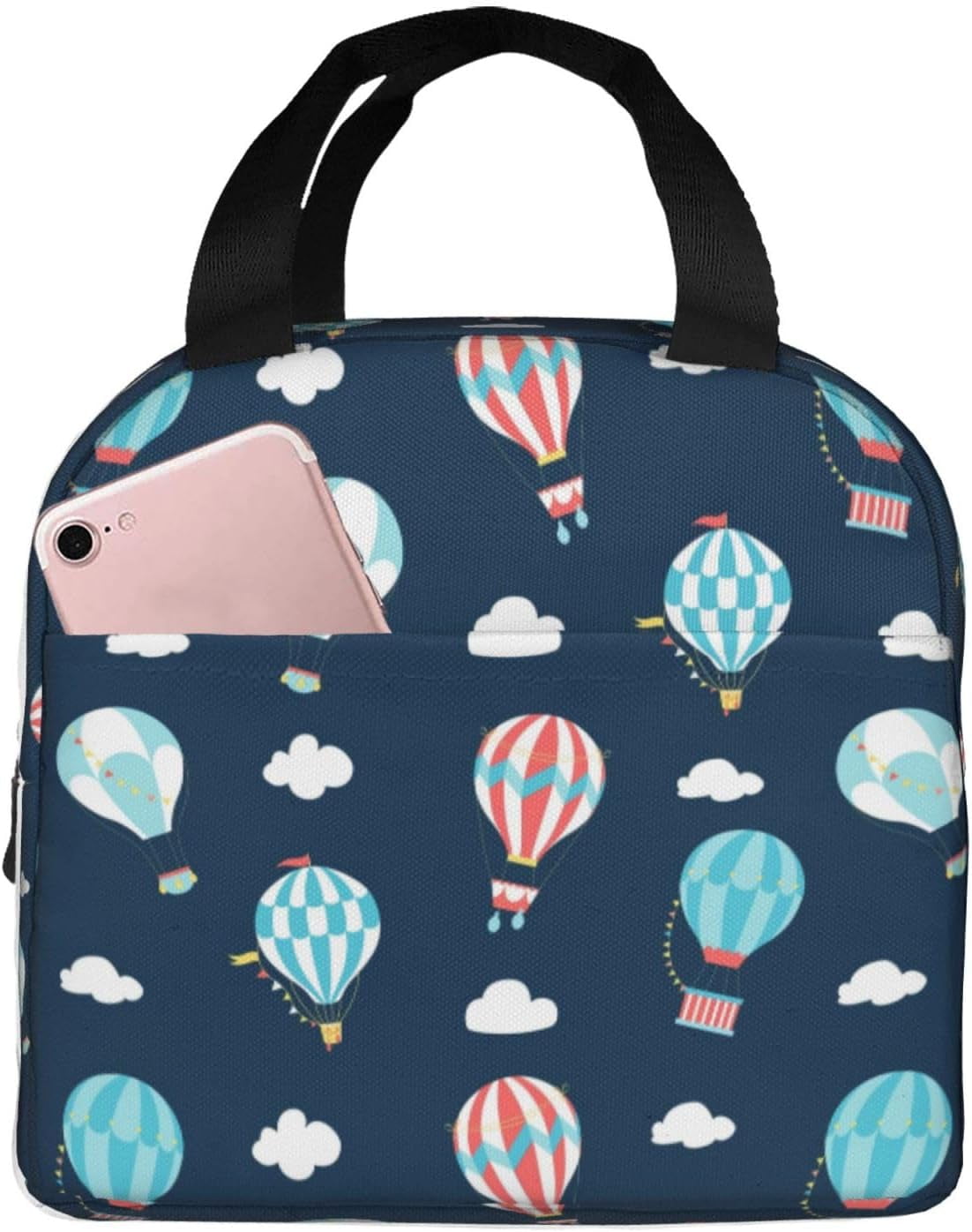 Hot Air Balloon Lunch Bag Reusable Insulated Cooler Lunch Bags Portable ...