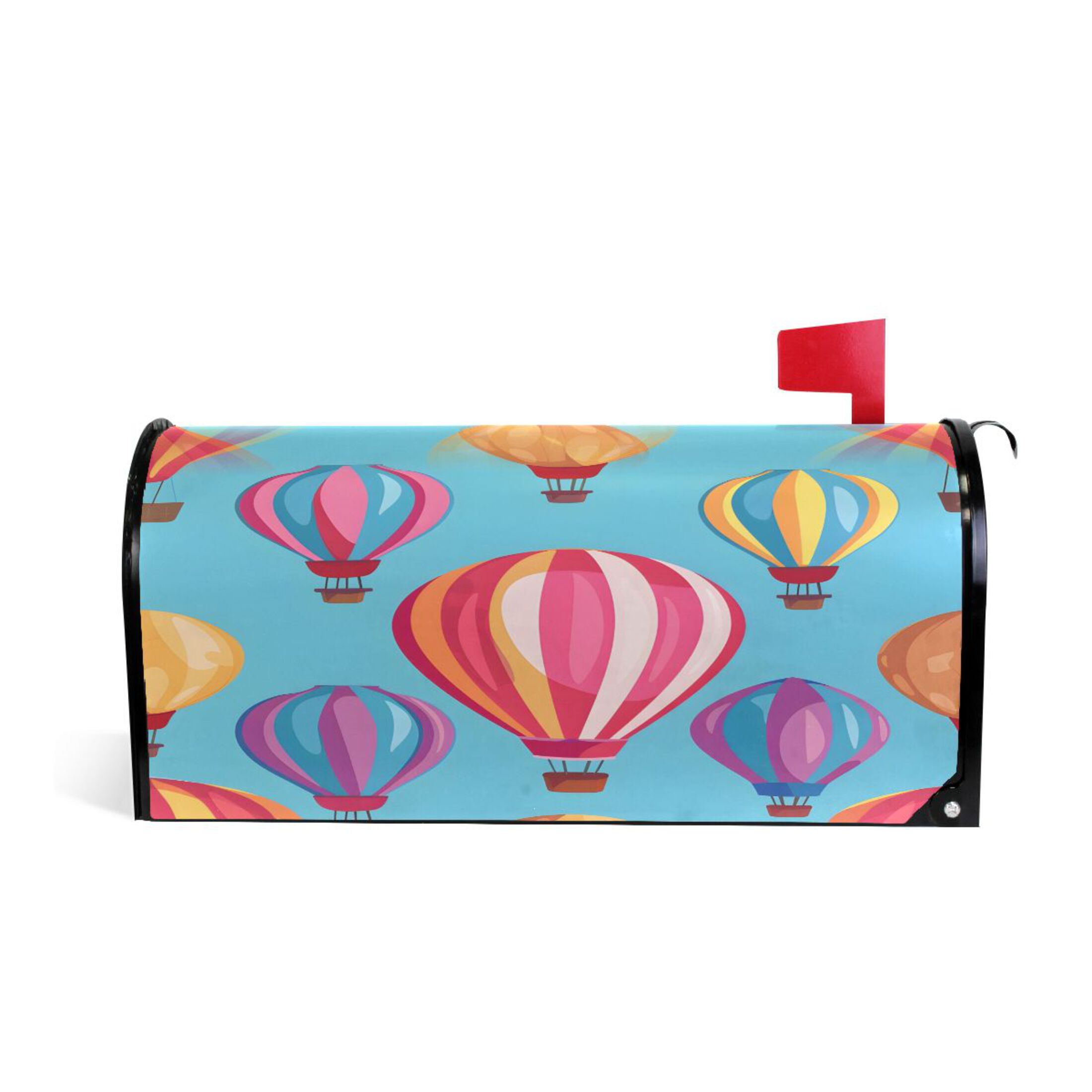 Hot Air Balloon Magnetic Mailbox Covers Post Box Wraps Garden Yard ...