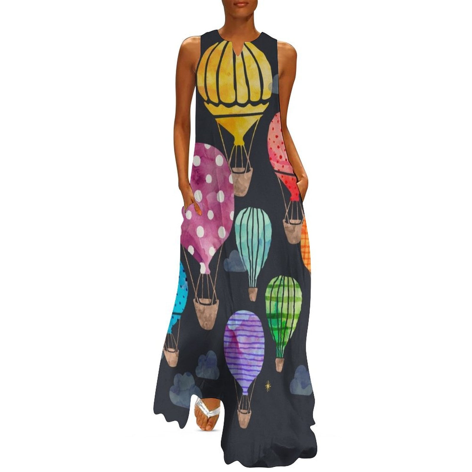 Hot Air Balloon Night Long Dress prom dresses womans clothing - Walmart.com