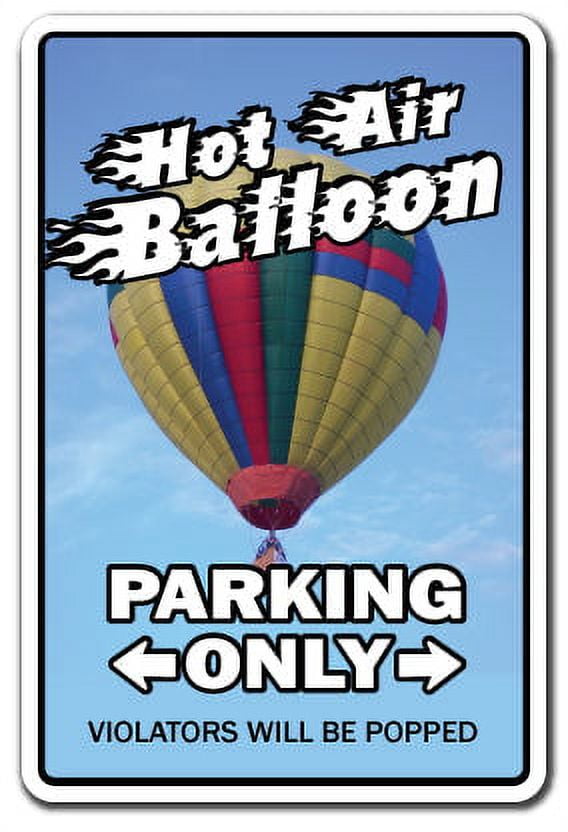 Hot Air Balloon Novelty Aluminum Sign | Indoor/Outdoor | Funny Home ...