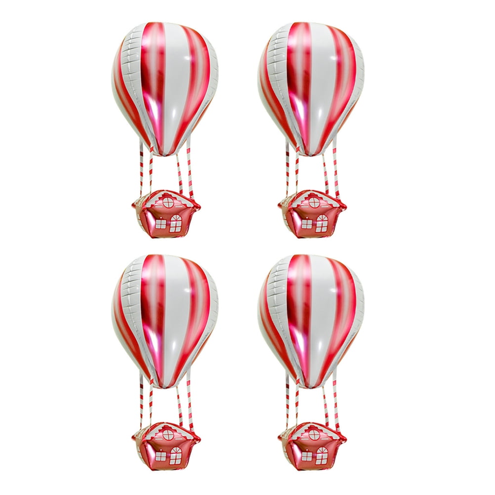 Hot Air Balloon Party 4 Pcs Mini Small Happy Birthday Decorations ...