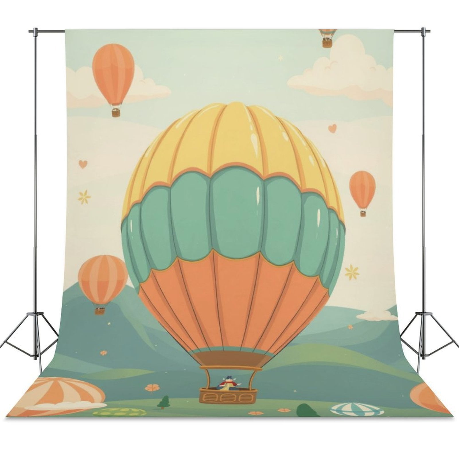 Hot Air Balloon Party Backdrop Birthday Decoration Backgrounds for ...