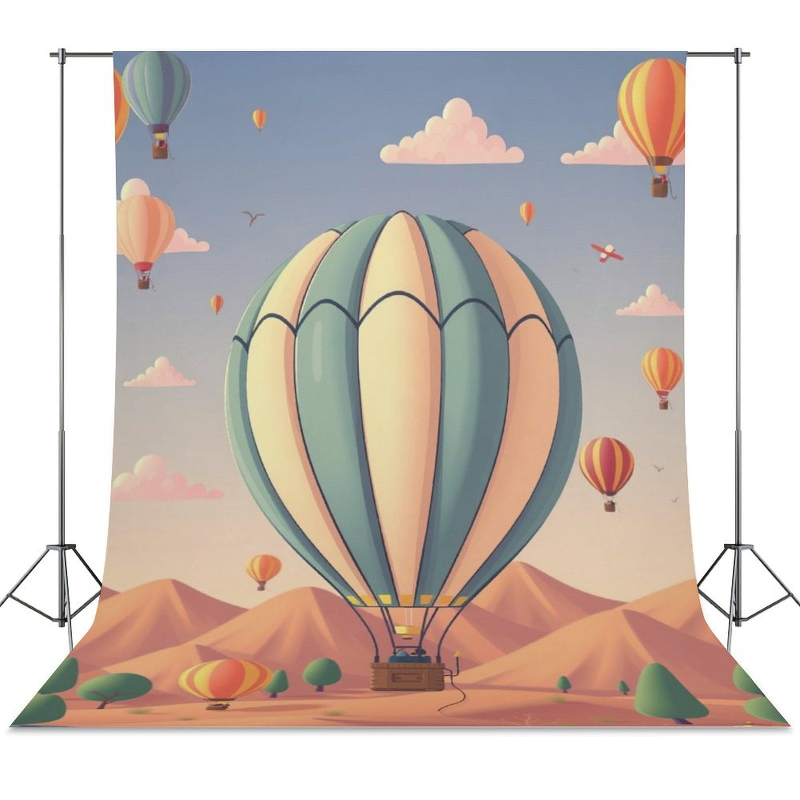 Hot Air Balloon Party Backdrop Birthday Decoration Backgrounds for ...