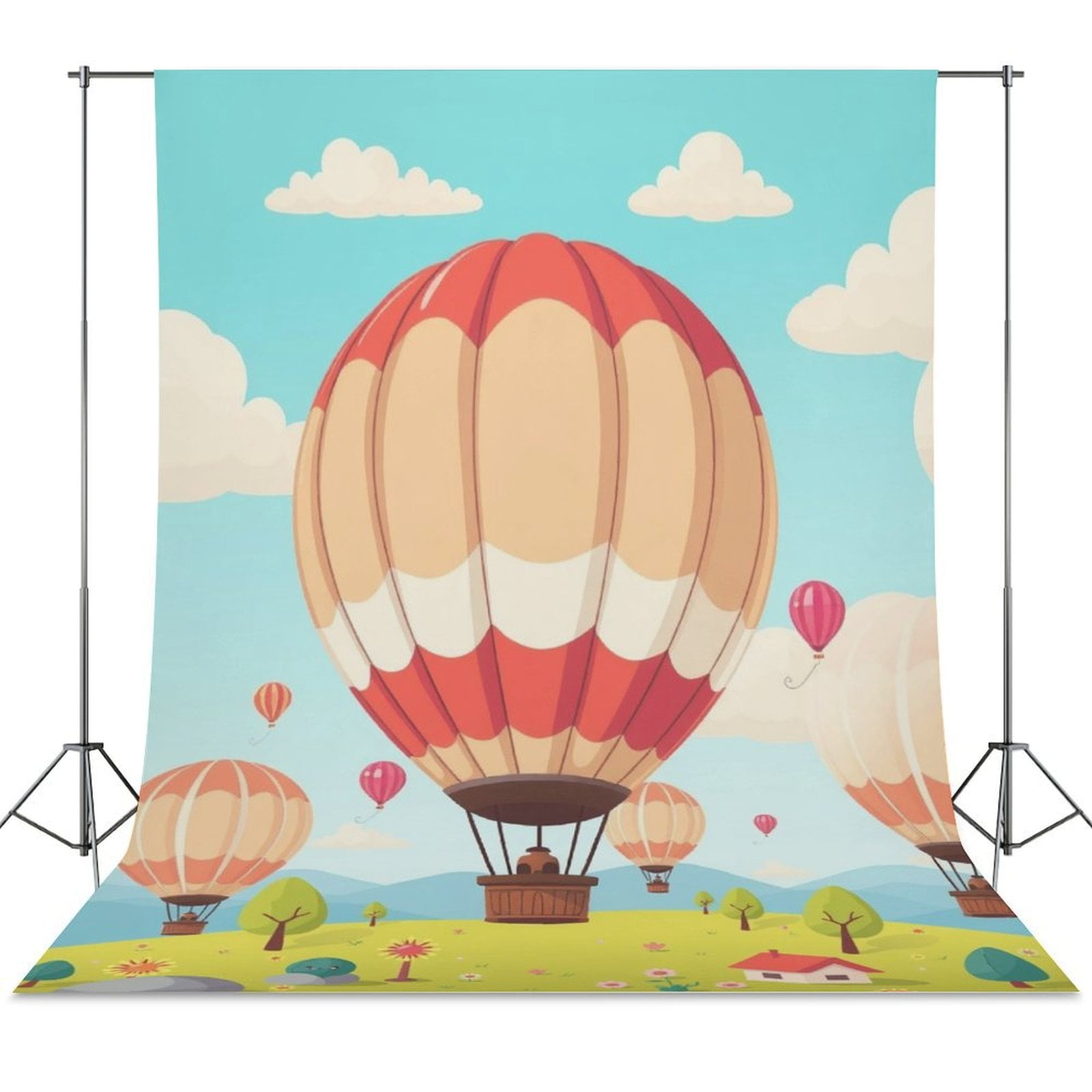 Hot Air Balloon Party Backdrop Birthday Decoration Backgrounds for ...