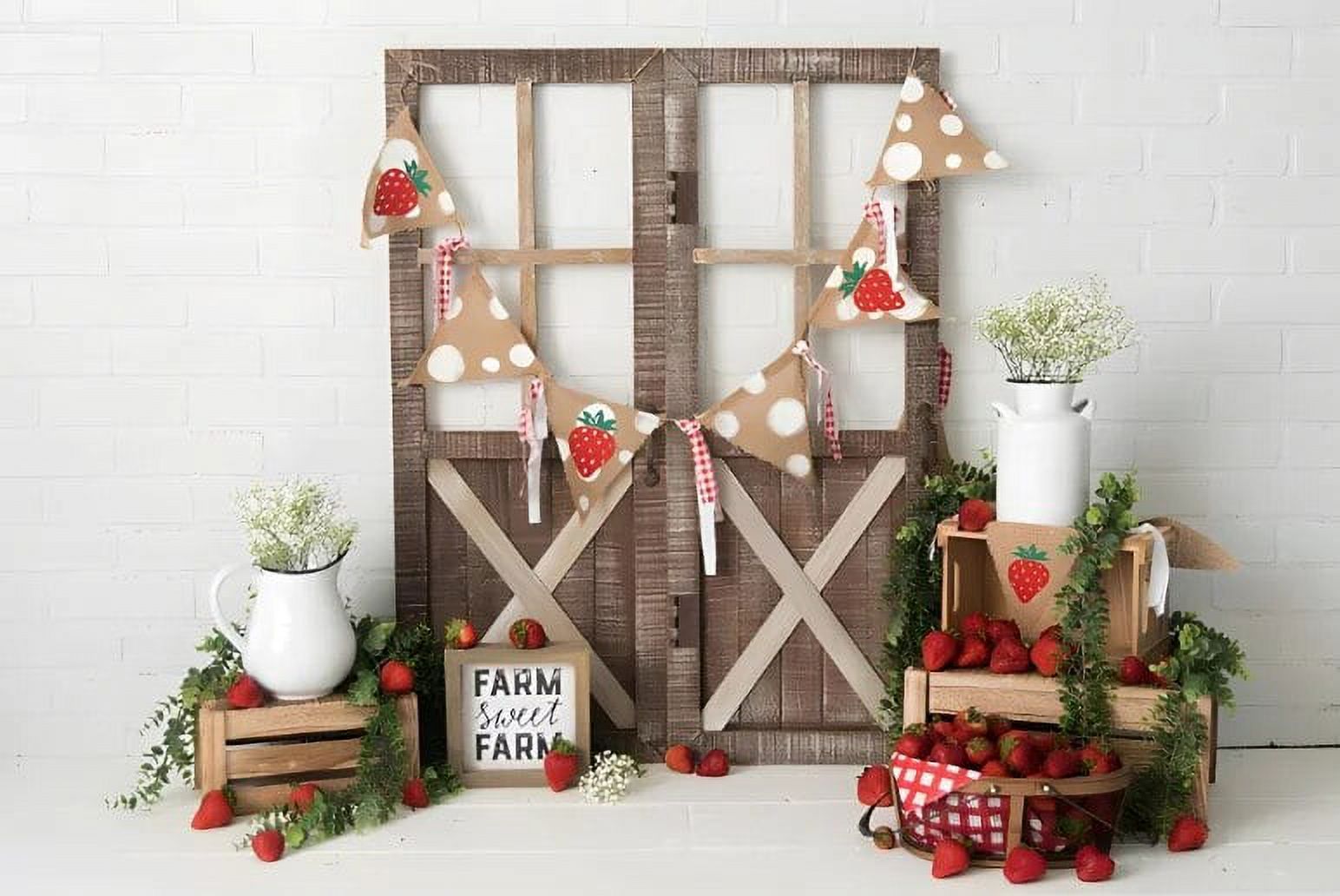 Hot Air Balloon Party Scene Backdrop Blue Balloons Cloud Girl Birthday ...