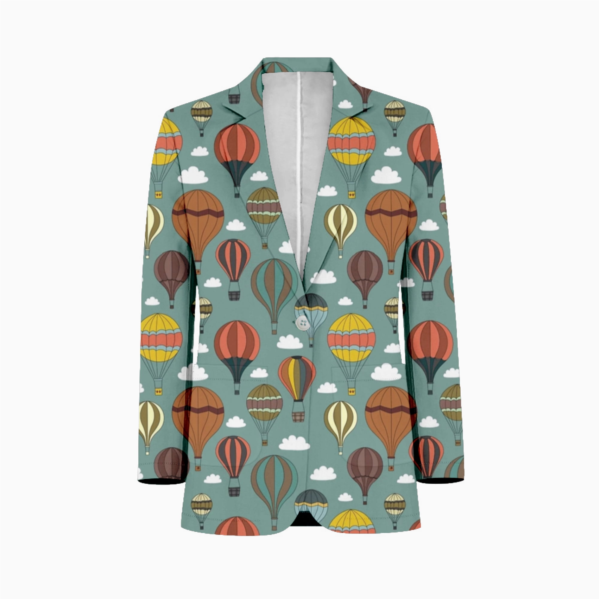 Hot Air Balloon Pattern Sky Customized Men's Suits full man Shawl ...