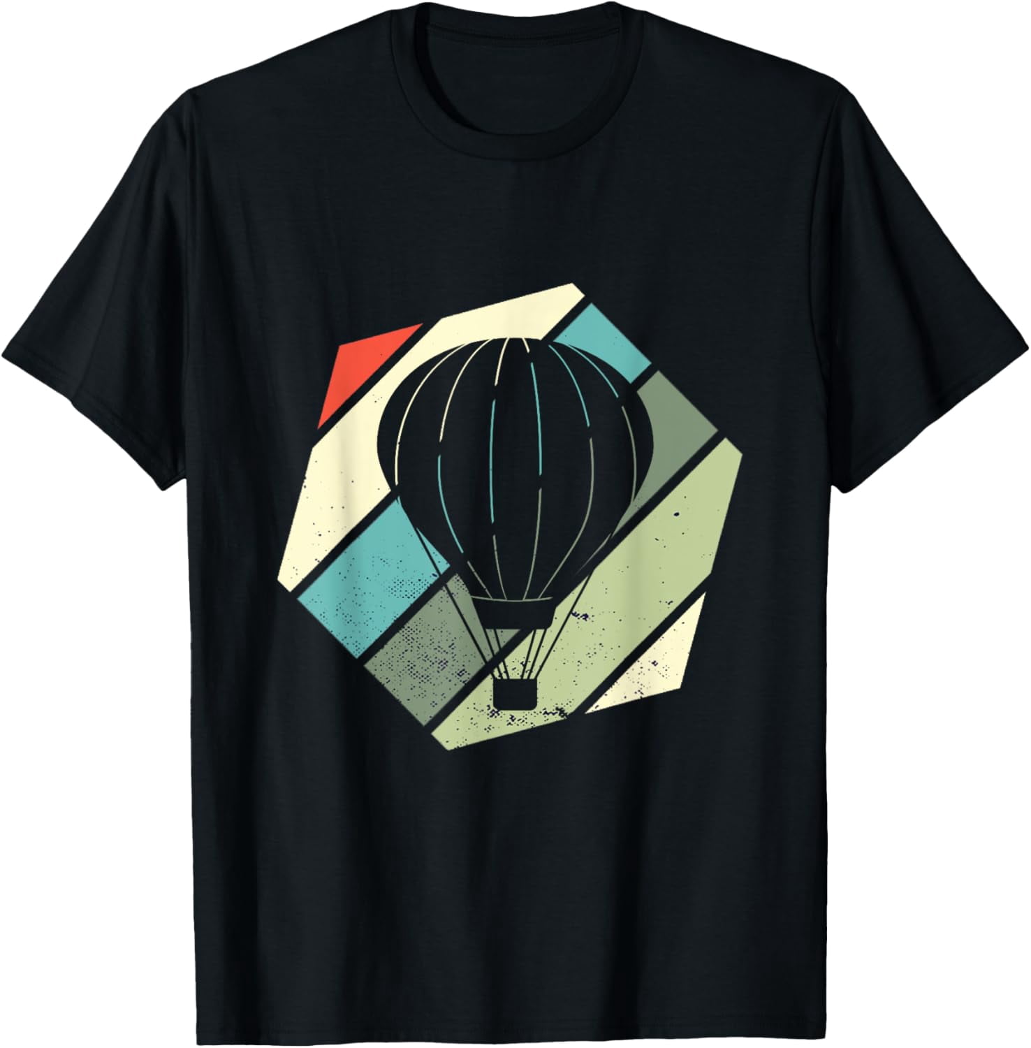 Hot Air Balloon Retro Hexa Hot Air Balloon Pilot Ballooning T-Shirt ...