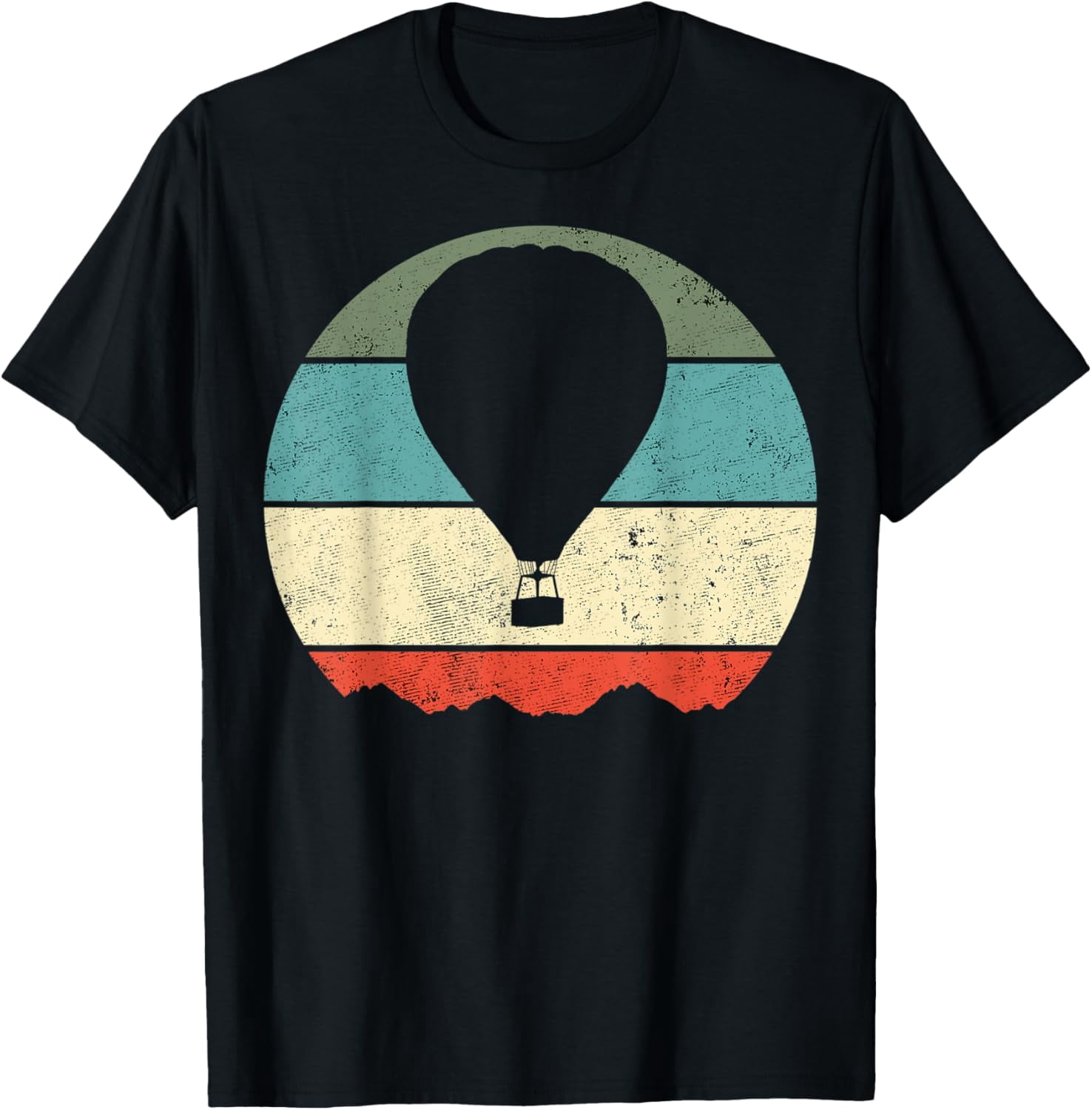 Hot Air Balloon Retro T-Shirt - Walmart.com