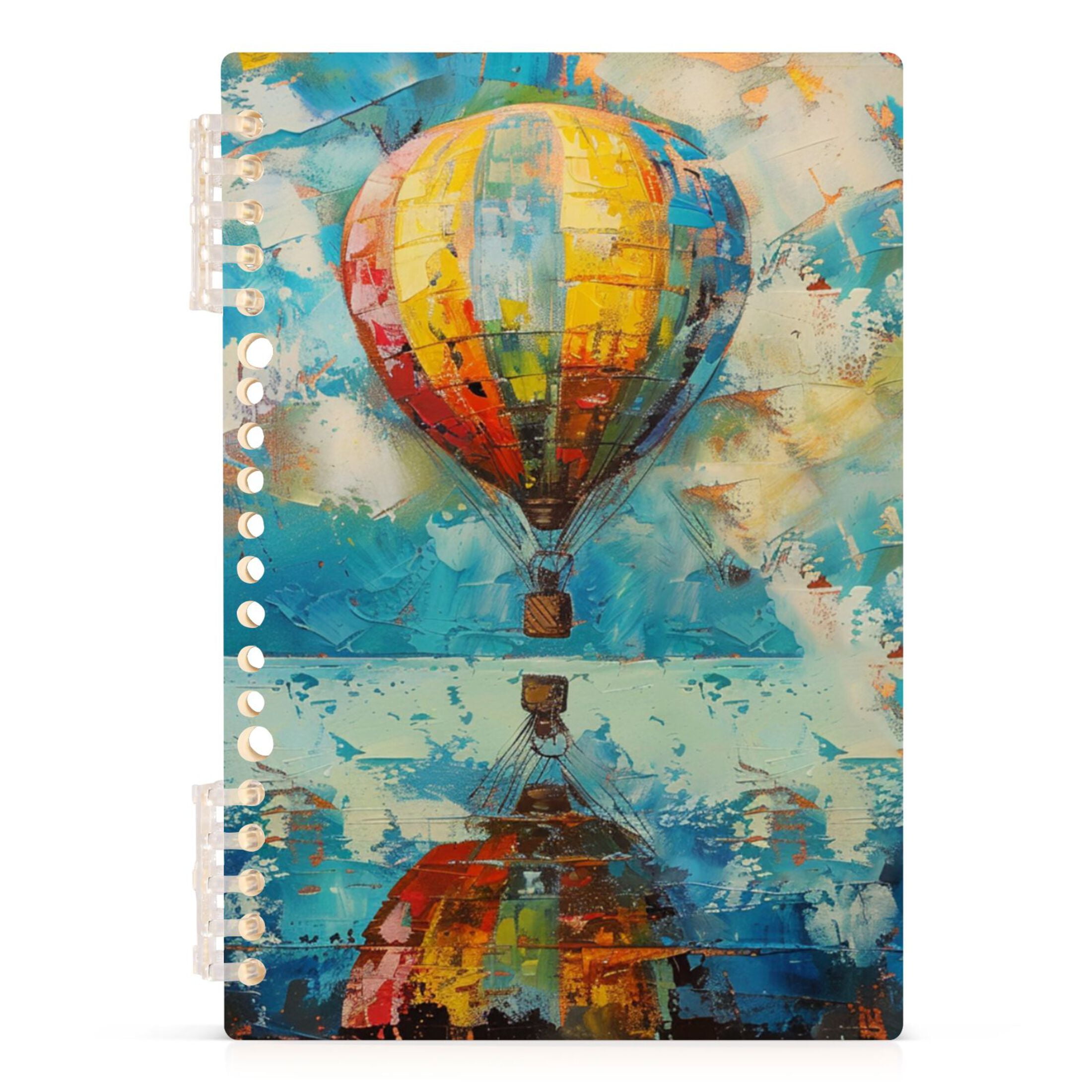 Hot Air Balloon Ring Binder Notebook Journey Note Diary College Ruled ...