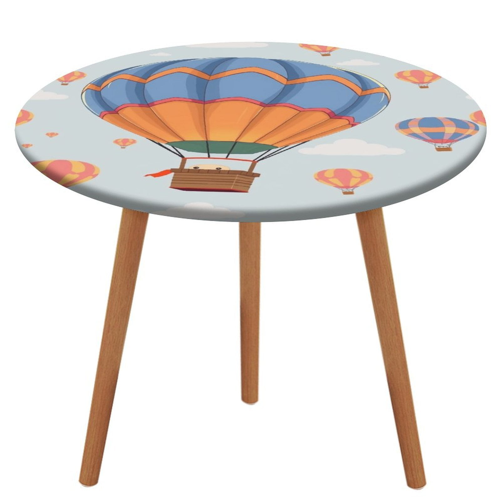 Hot Air Balloon Round Picnic Table Cloth Waterproof Fitted Outdoor ...