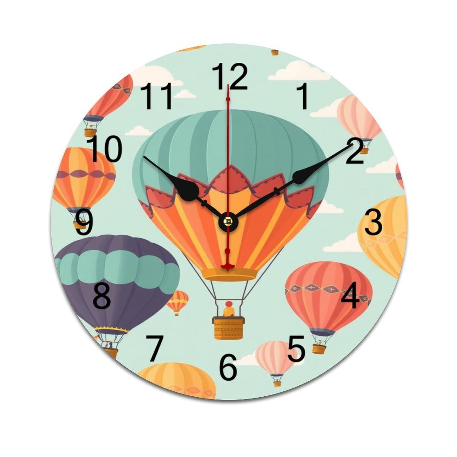Hot Air Balloon Silent Wall Clock Movement Battery Clock Mechanism Wall ...