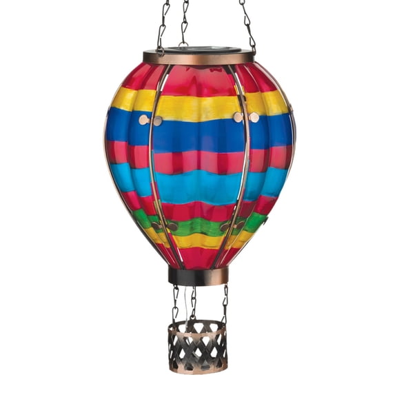 Regal Art & Gift Hot Air Balloon Solar Lantern XLG - Stripe Metal 27.25 ...