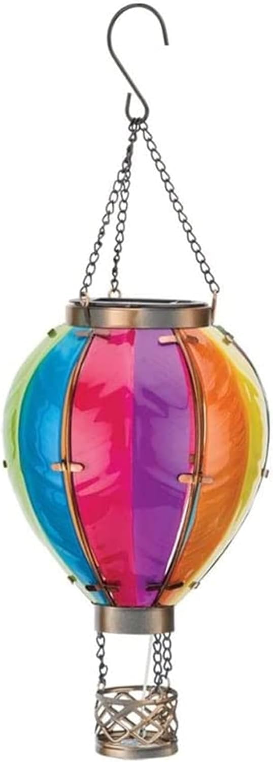 Hot Air Balloon Solar Lantern, Portable Decorative Small Rainbow ...