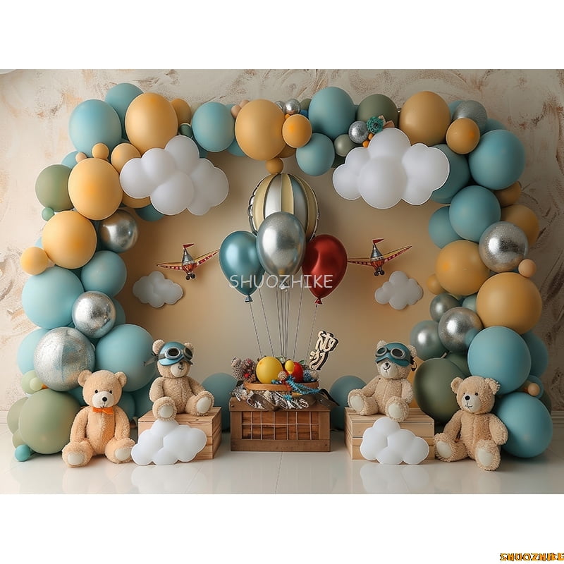 Hot Air Balloon Stars Versatile Digital Photography Backdrop Banner ...