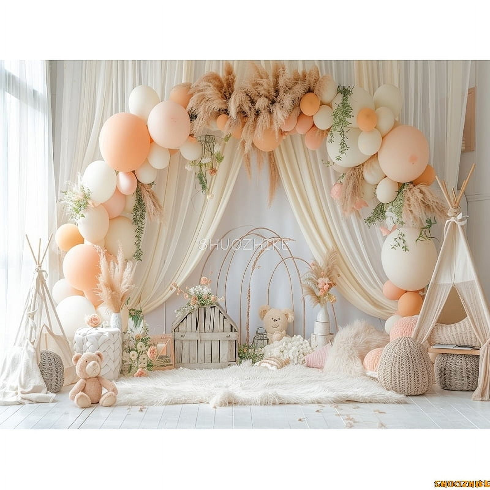 Hot Air Balloon Stars Versatile Digital Photography Backdrop Banner ...