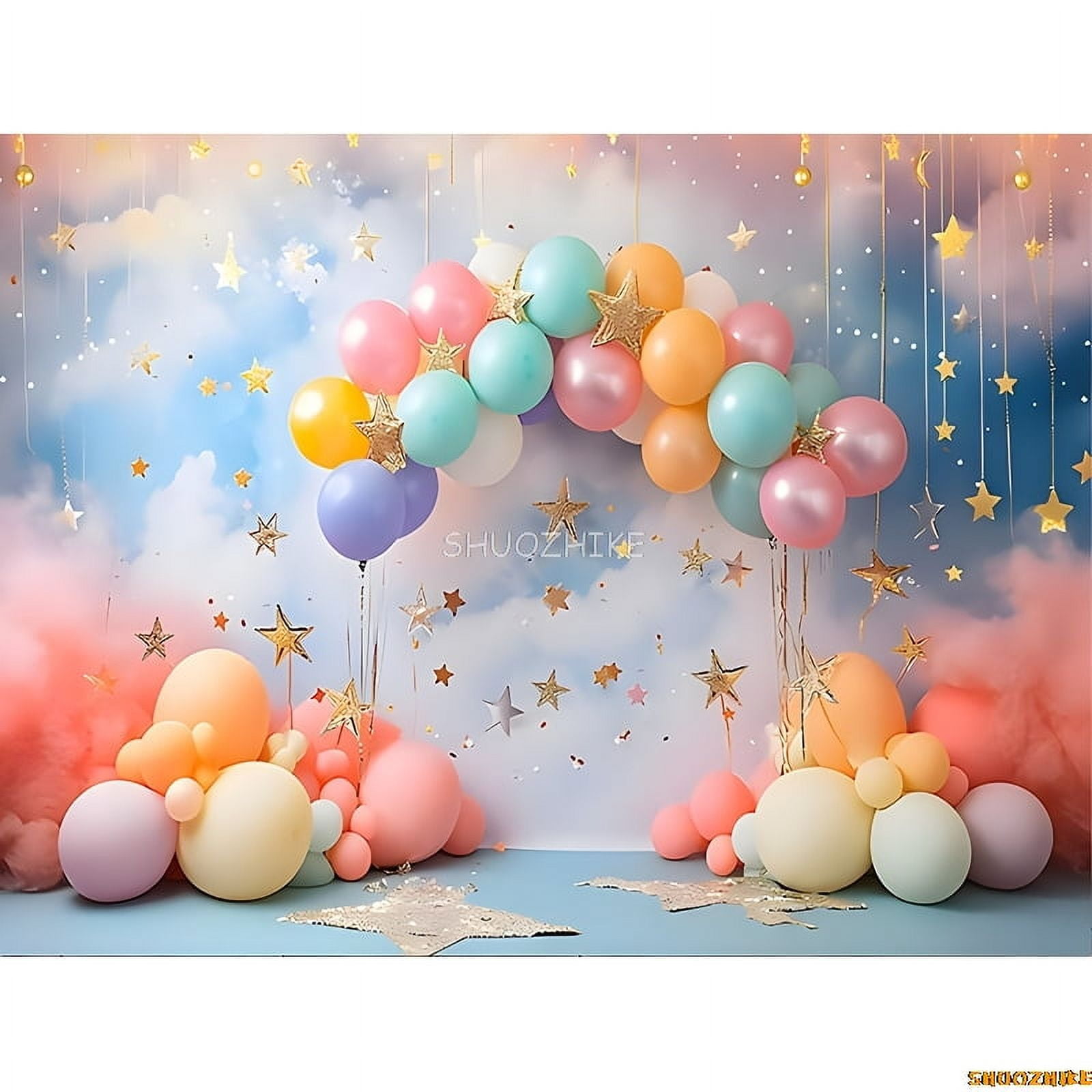 Hot Air Balloon Stars Versatile Digital Photography Backdrop Banner ...