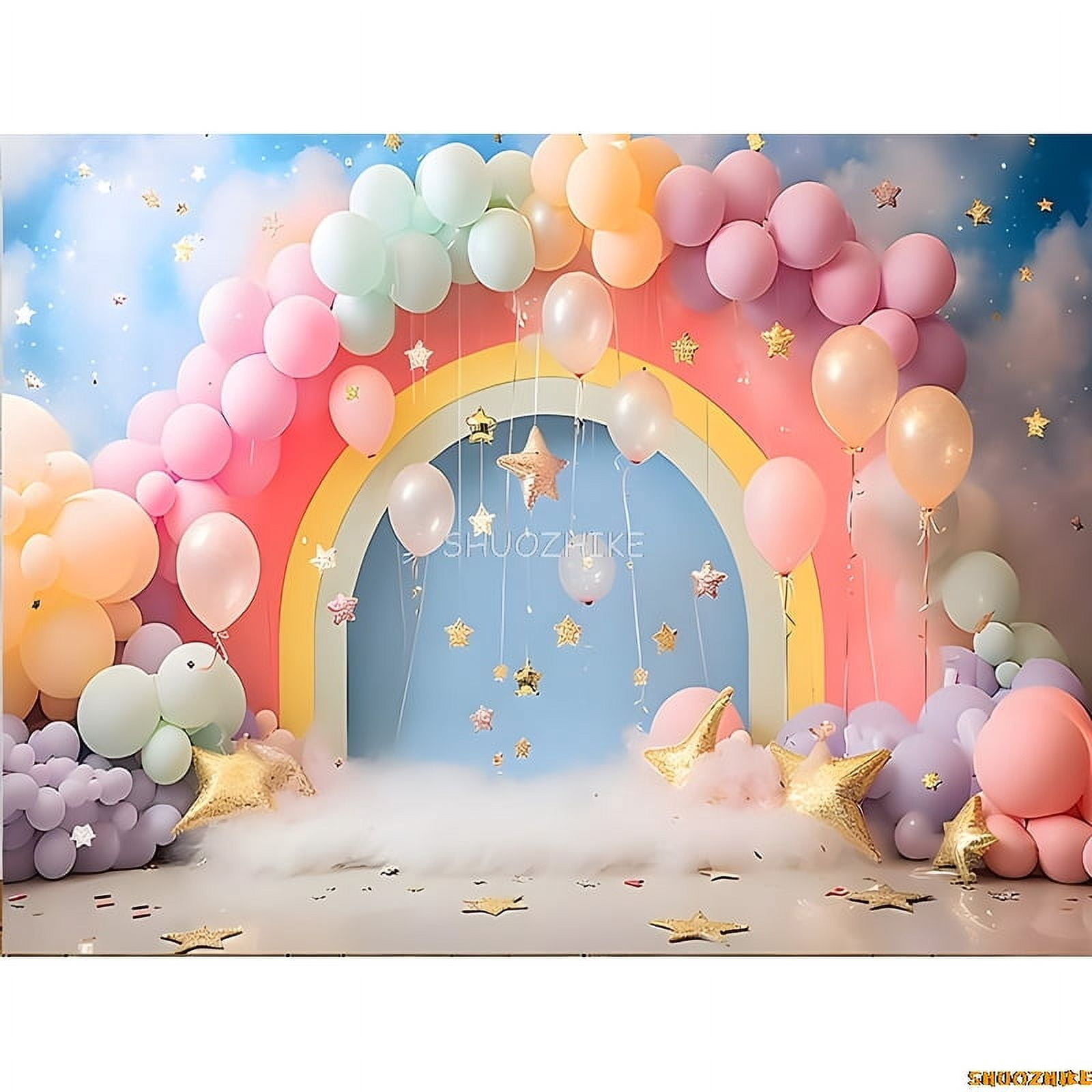 Hot Air Balloon Stars Versatile Digital Photography Backdrop Banner ...