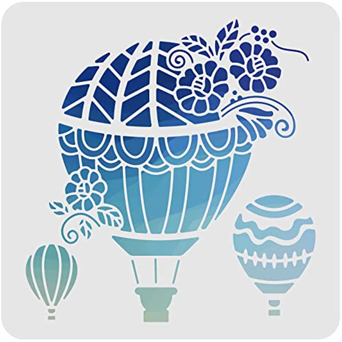 Hot Air Balloon Stencils Plastic Hot Air Balloon Stencils Drawing ...