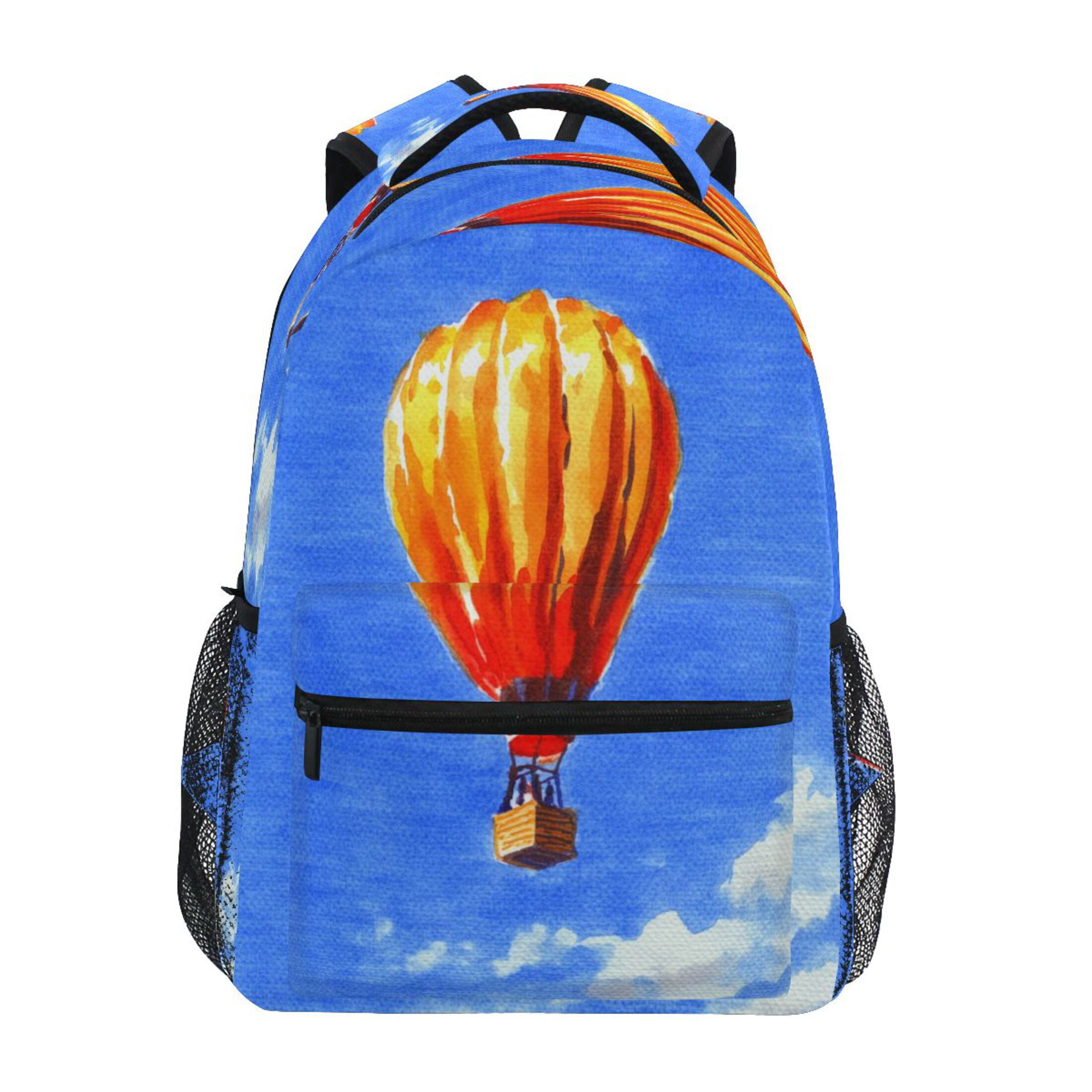 Hot Air Balloon Stylish Large Backpack 15L Self-Standing Durable Twill ...