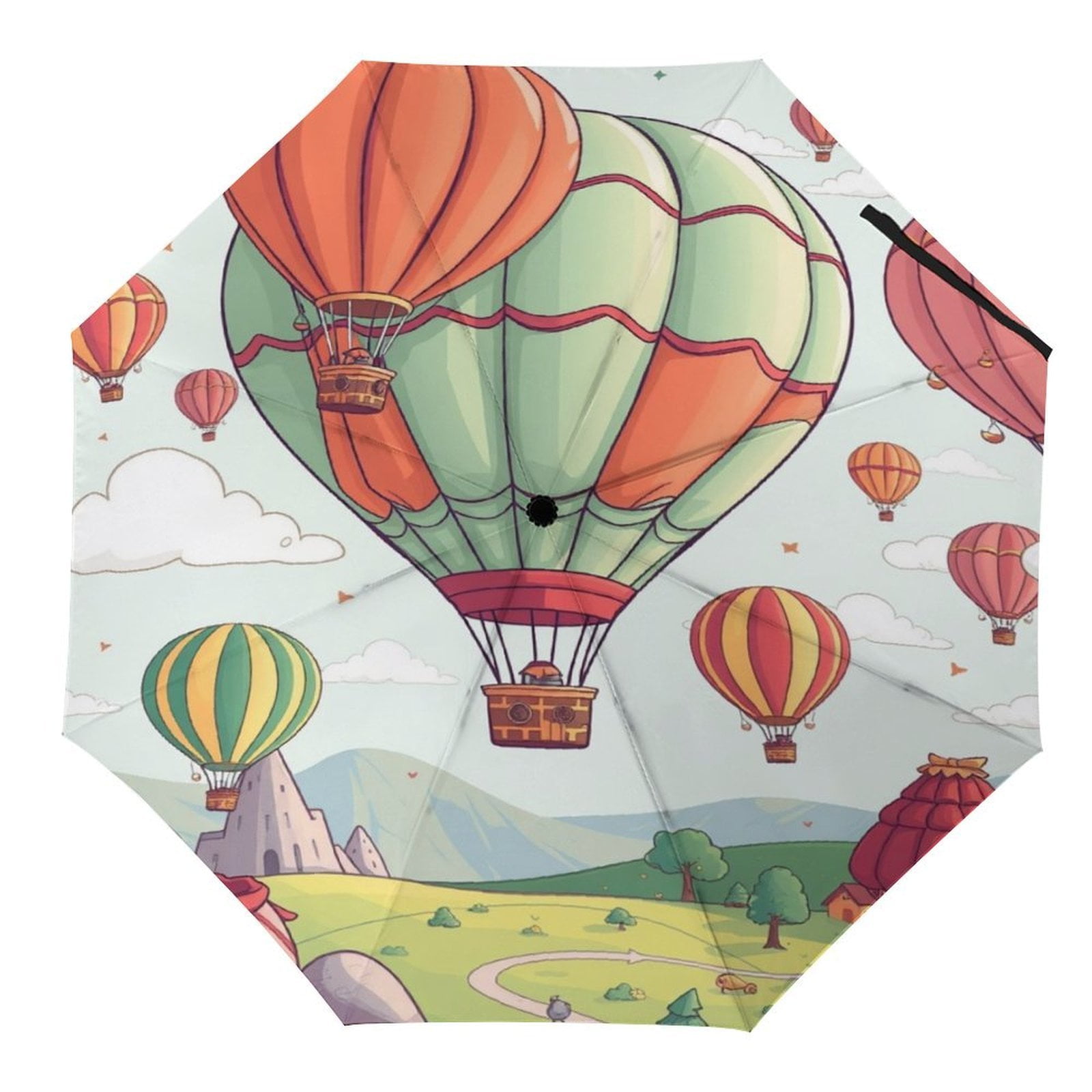 Hot Air Balloon Sunscreen Parasol Outdoor Convinient Folding Umbrella ...