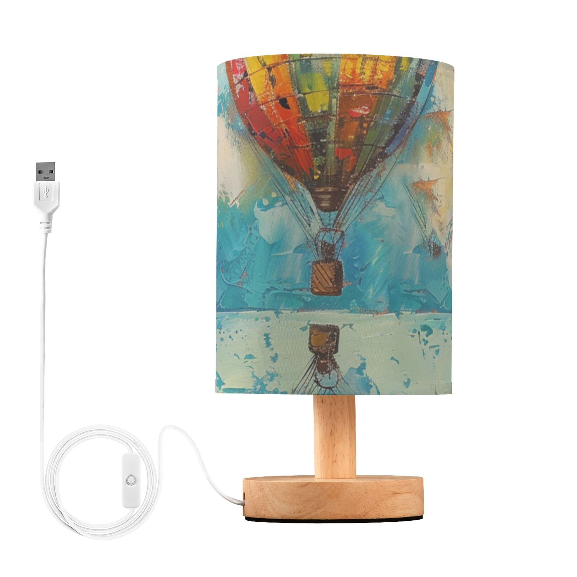 Hot Air Balloon Table Lamp for Desk Nightstand Lamp with USB Modern ...