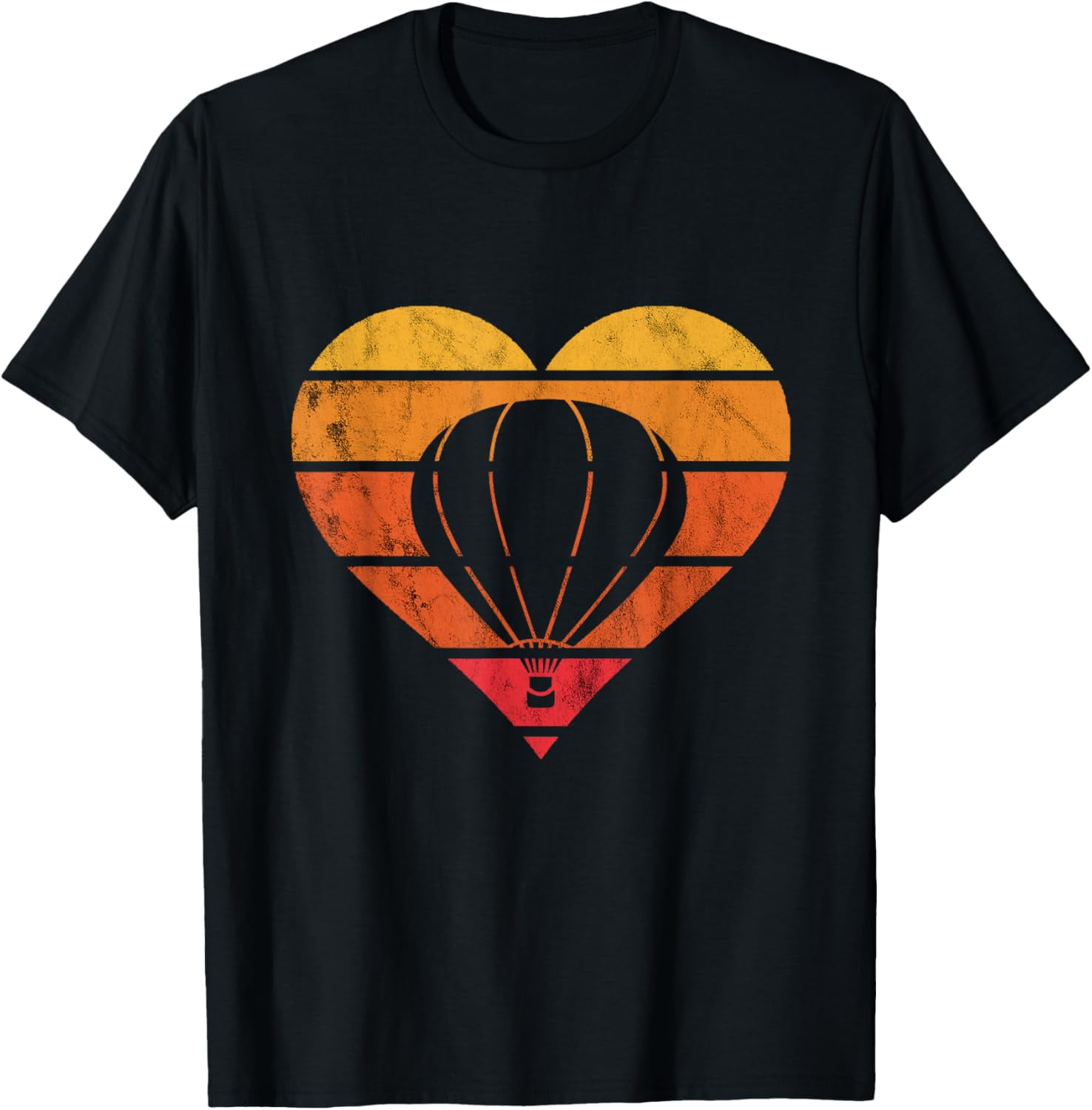 Hot Air Balloon Vintage Heart Retro Hot Air Balloon Pilot T-Shirt ...